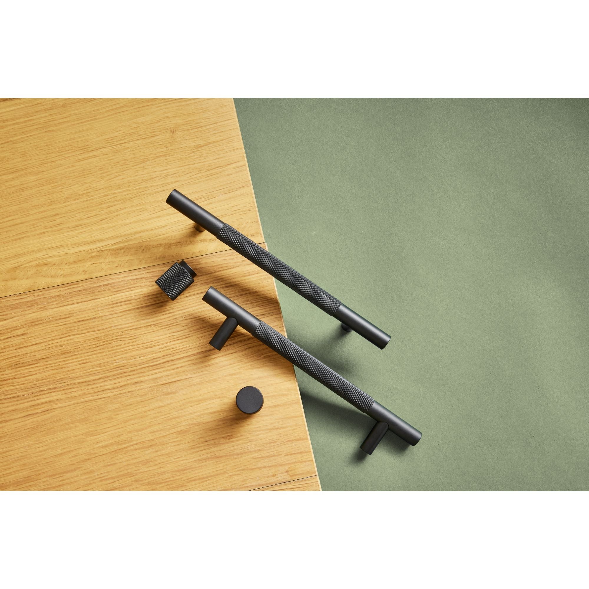 Maner mobila Inspire Axel, 128 mm, aluminiu, negru, finisaj mat