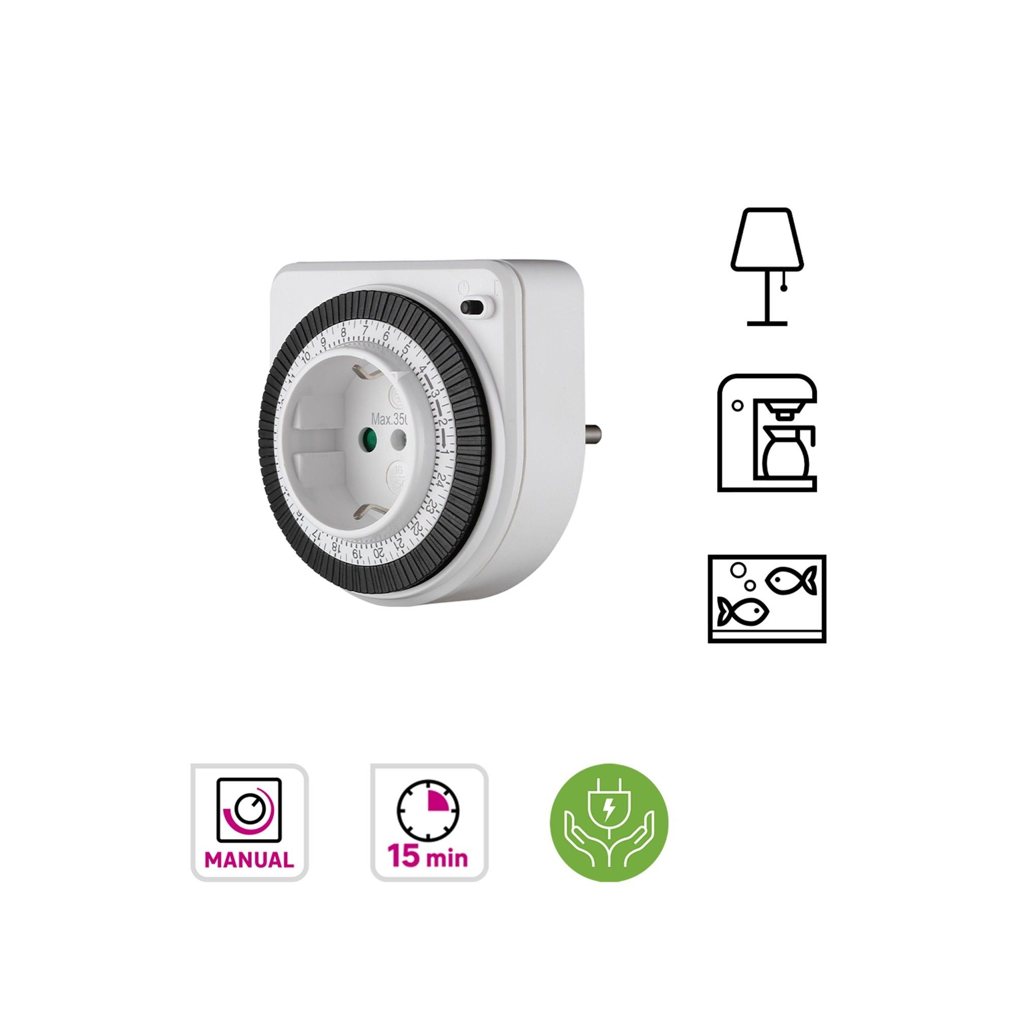 Priza programabila Lexman, mecanica, 3500W