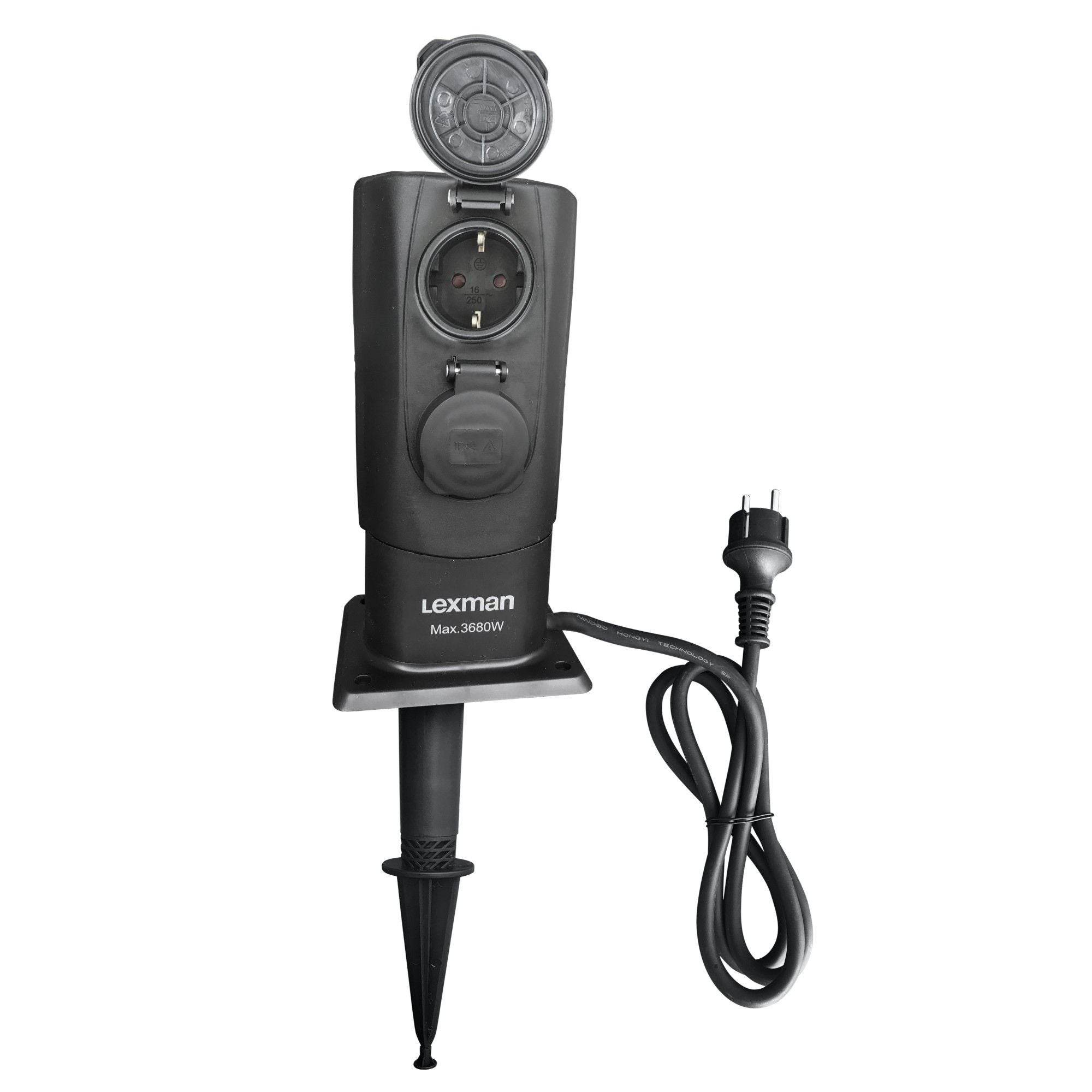 Priza programabila Lexman, digitala, de exterior, 3680 W