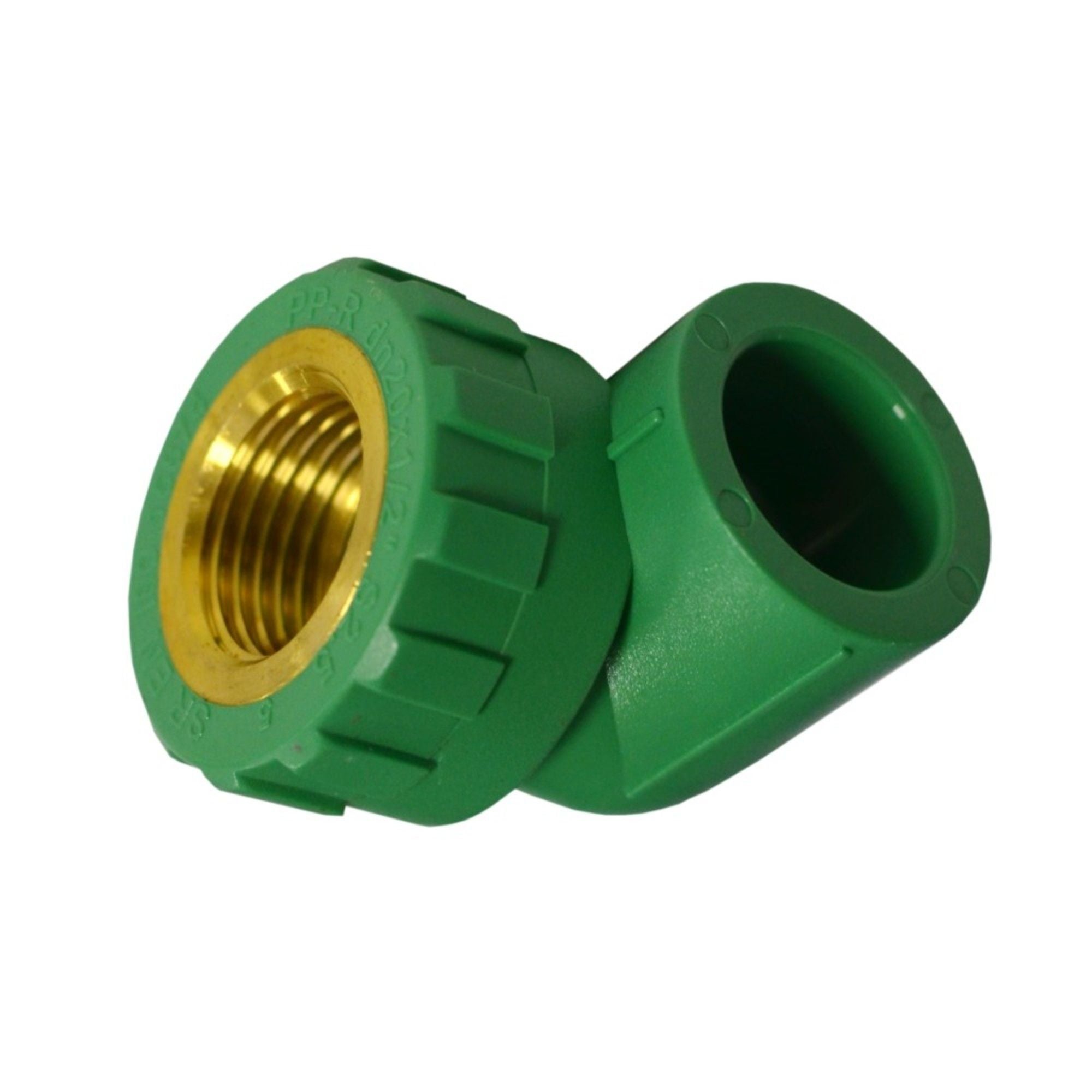Cot teava PPR, 90 grade, filet interior, Ø 25 mm x 3/4', PN25, verde
