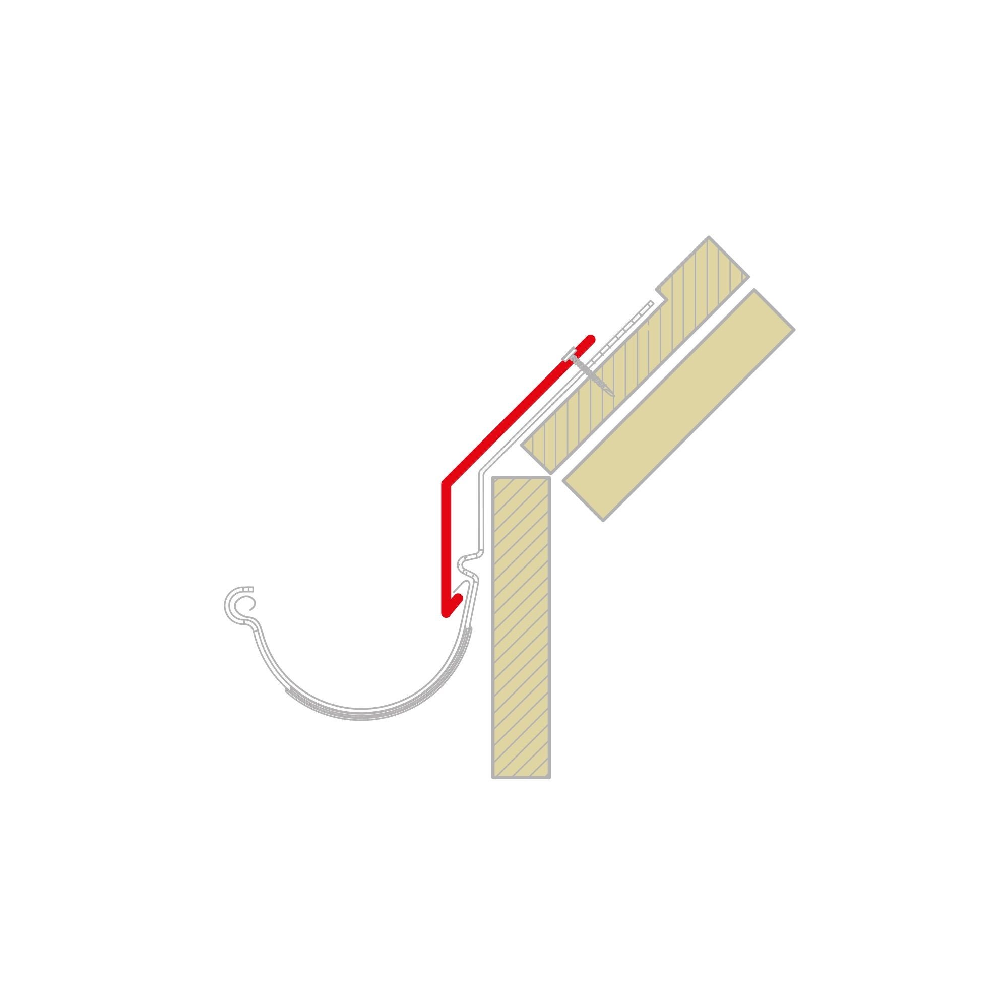 Sort jgheab, metal, 2000 x 110 x 0.35 mm, rosu, lucios