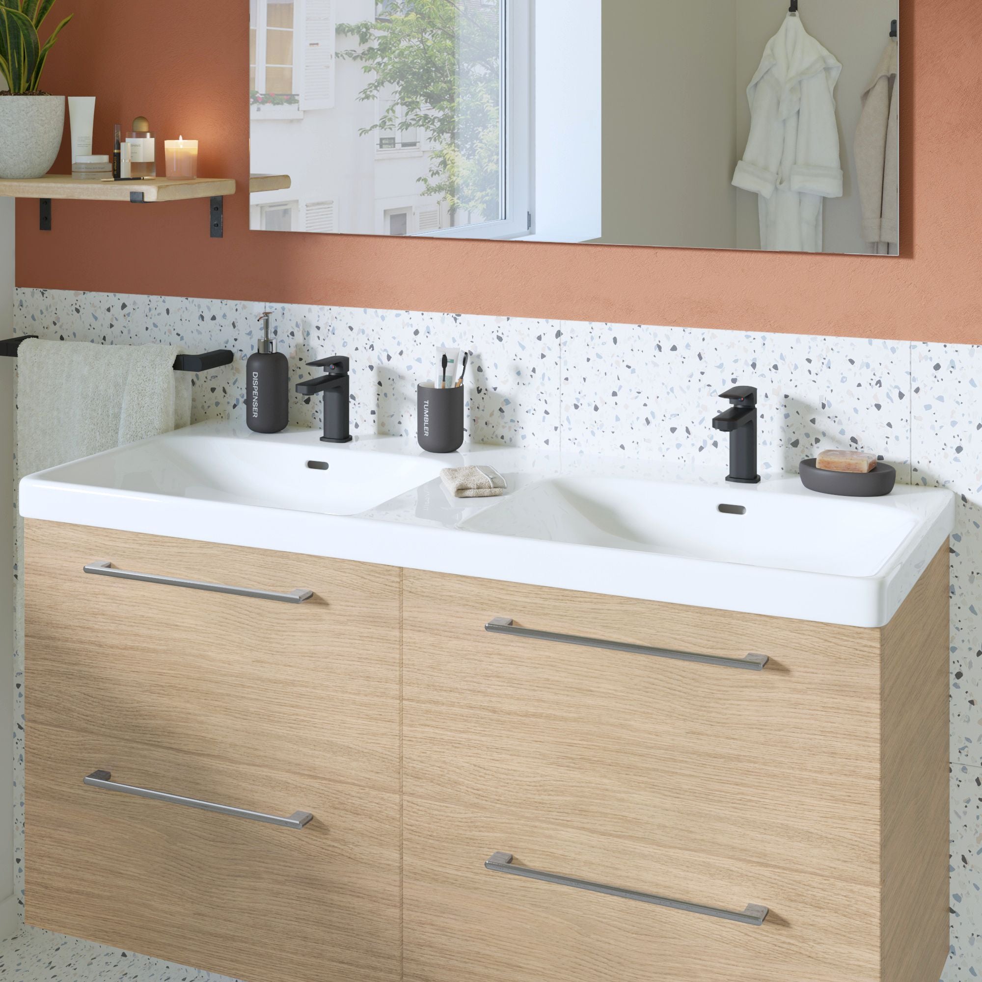 Lavoar incastrat Sensea Remix, latime 121 cm, alb