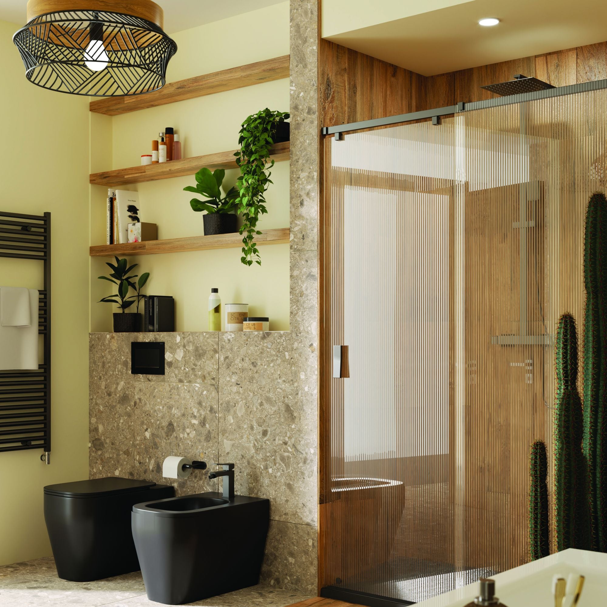 Sistem dus fix cu baterie, Sensea Studio, o functie, plastic, negru