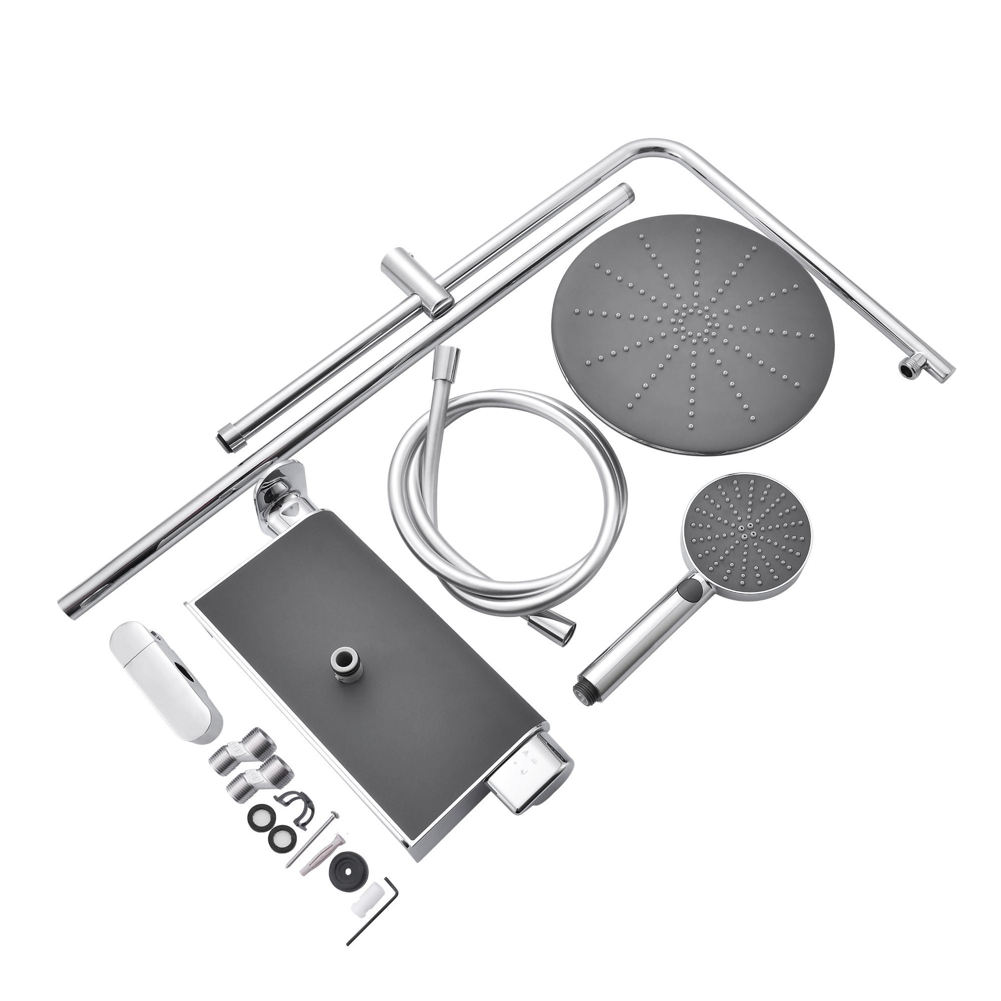 Sistem dus fix, Sensea Easy, 3 functii, plastic, crom