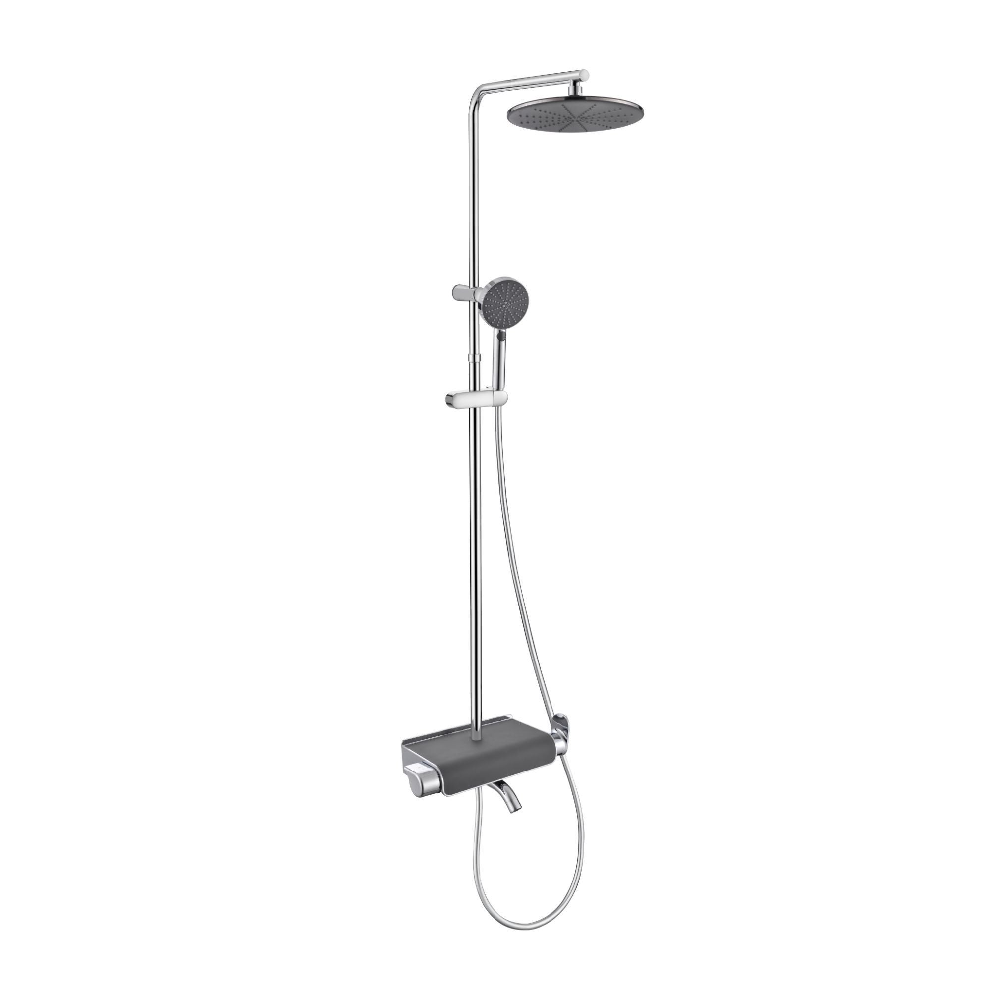 Sistem dus/cada fix, Sensea Easy, 3 functii, plastic, crom