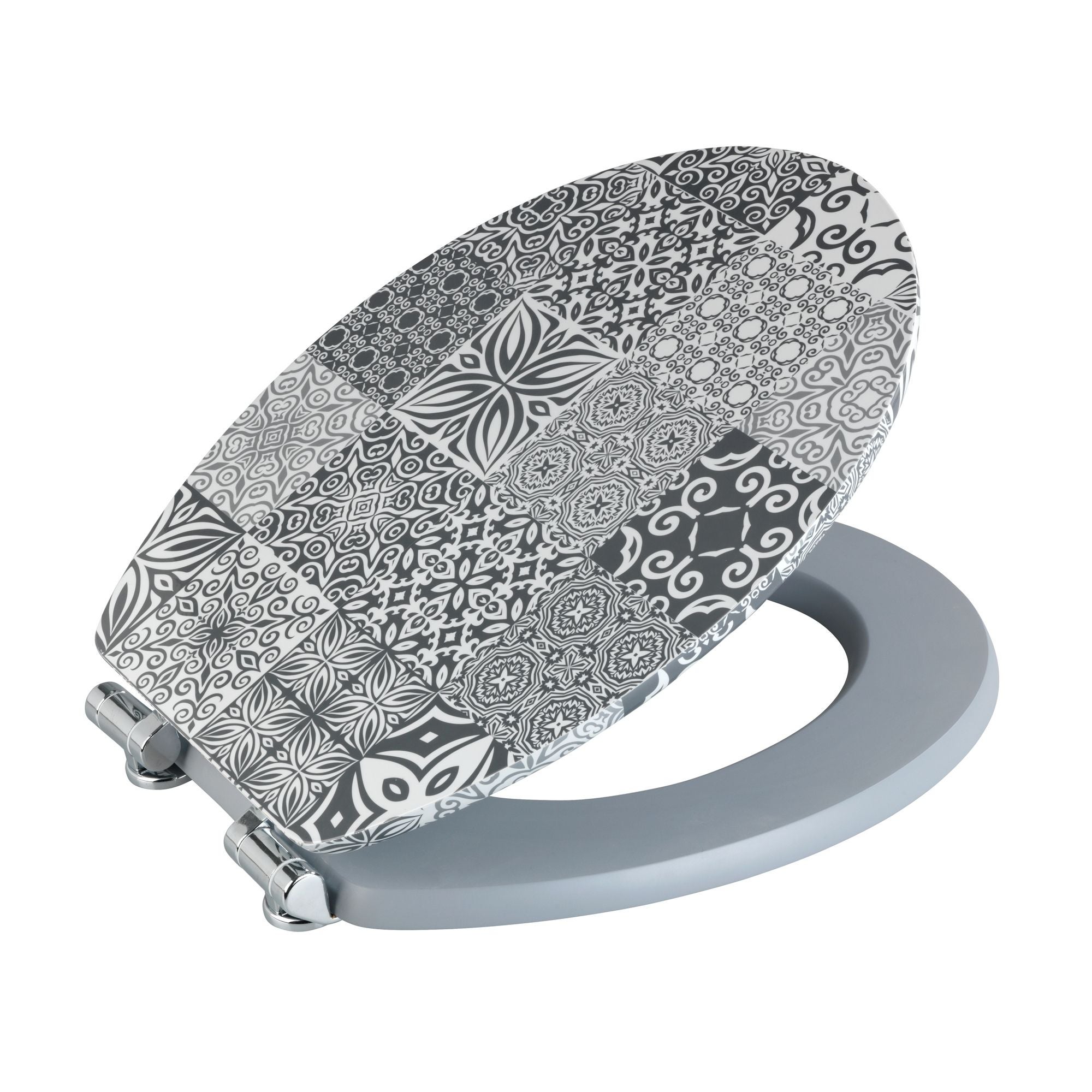 Capac WC Portugal, din MDF, inchidere lenta, multicolor