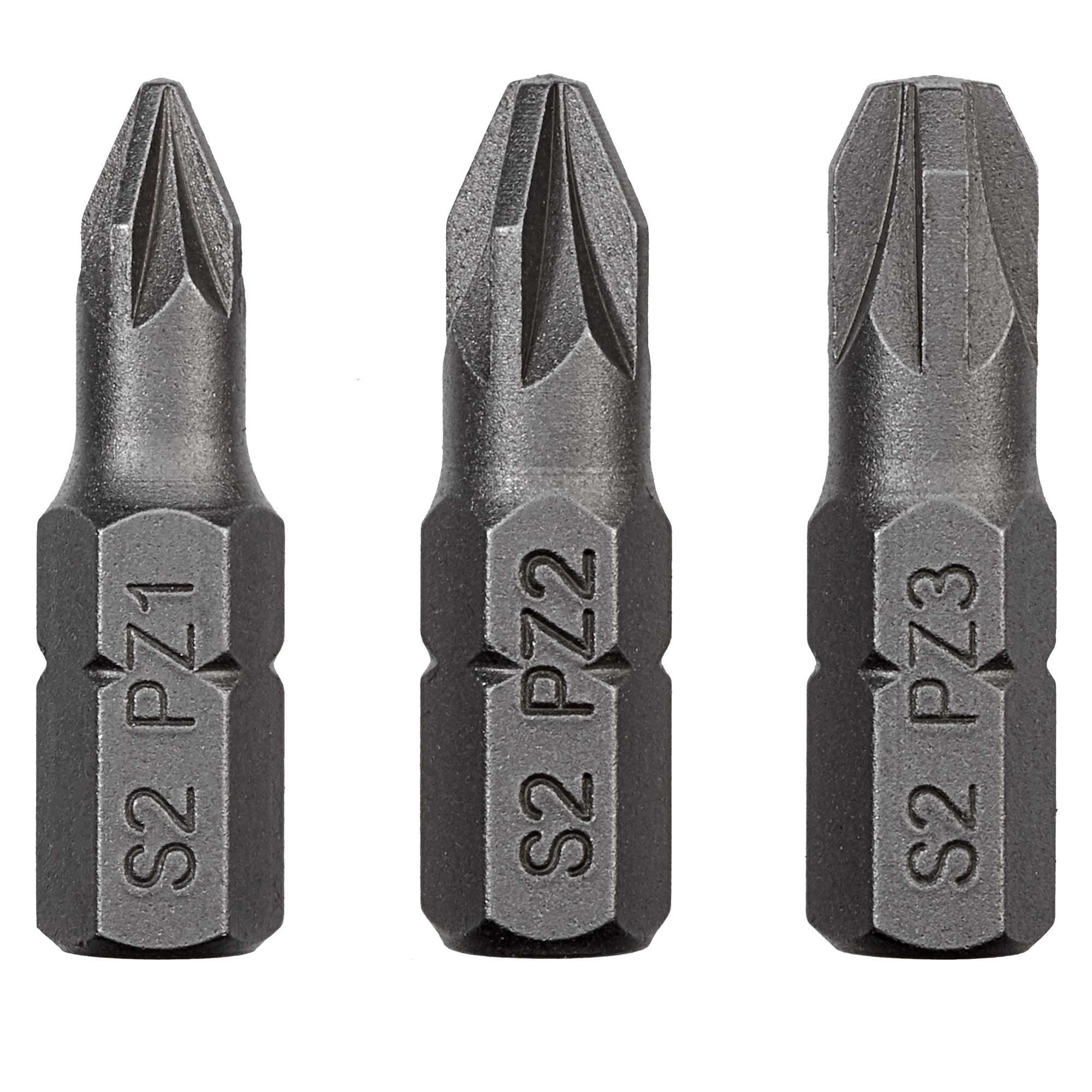 Biti PZ1, PZ2, PZ3 Dexter, otel, 25 mm (set 3 buc)