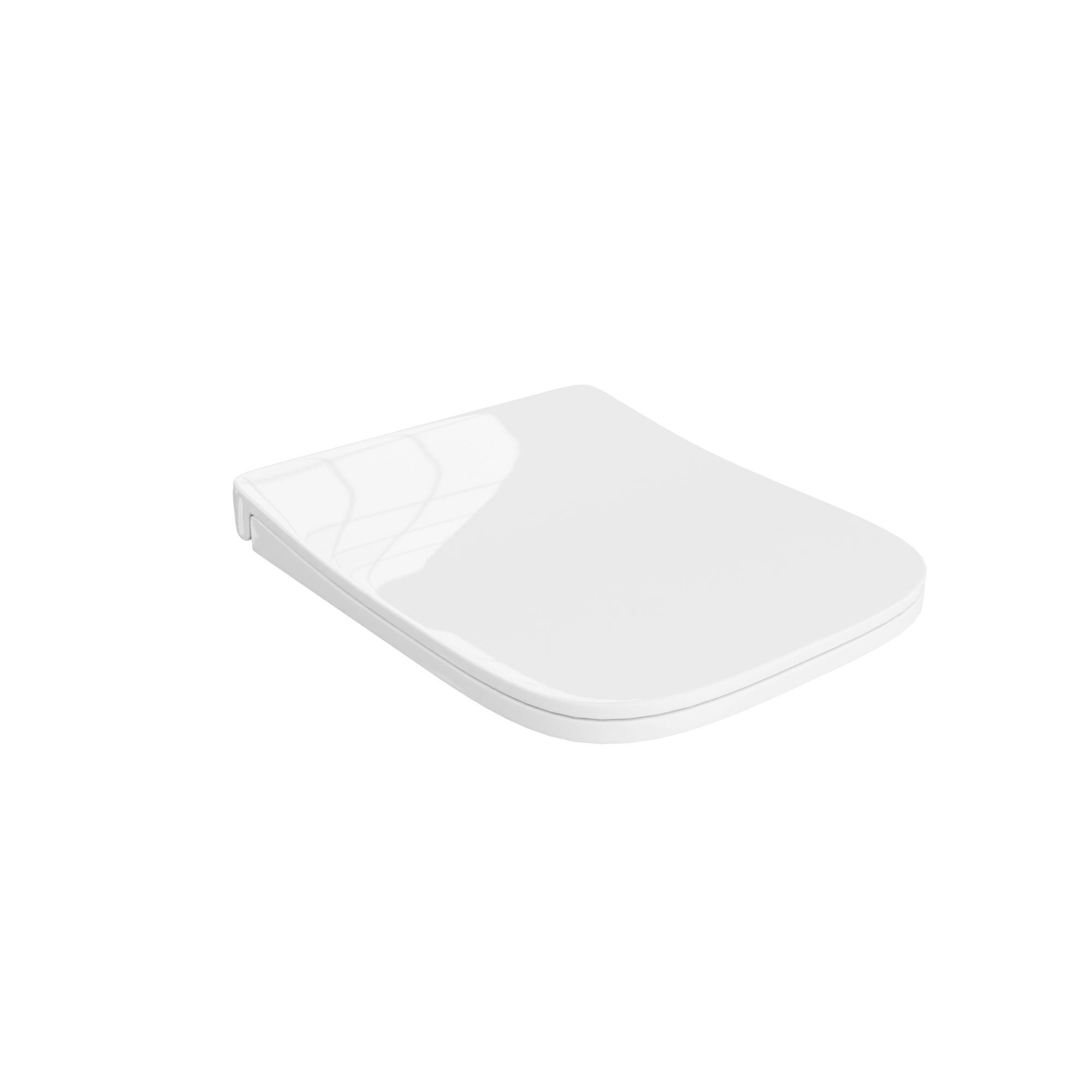 Capac WC Duroplast Mela, din duroplast, inchidere lenta, alb