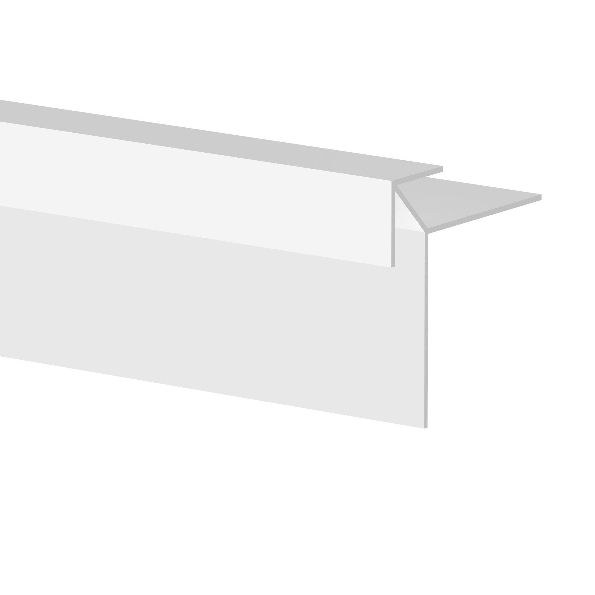 Profil colt exterior B1, PVC, 8 x 21 x 2700 mm, alb