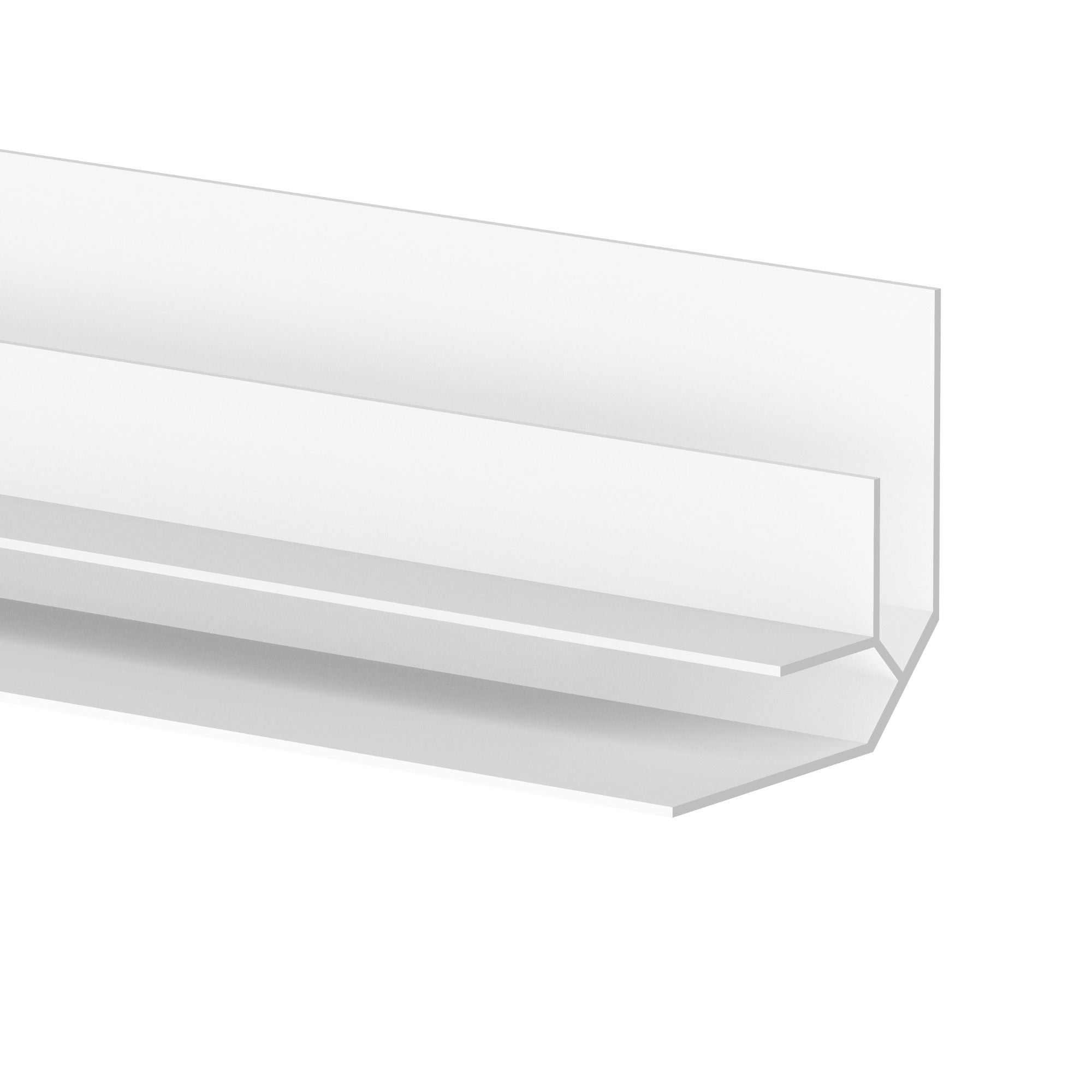 Profil colt interior B5, PVC, 8 x 12 x 2700 mm, alb