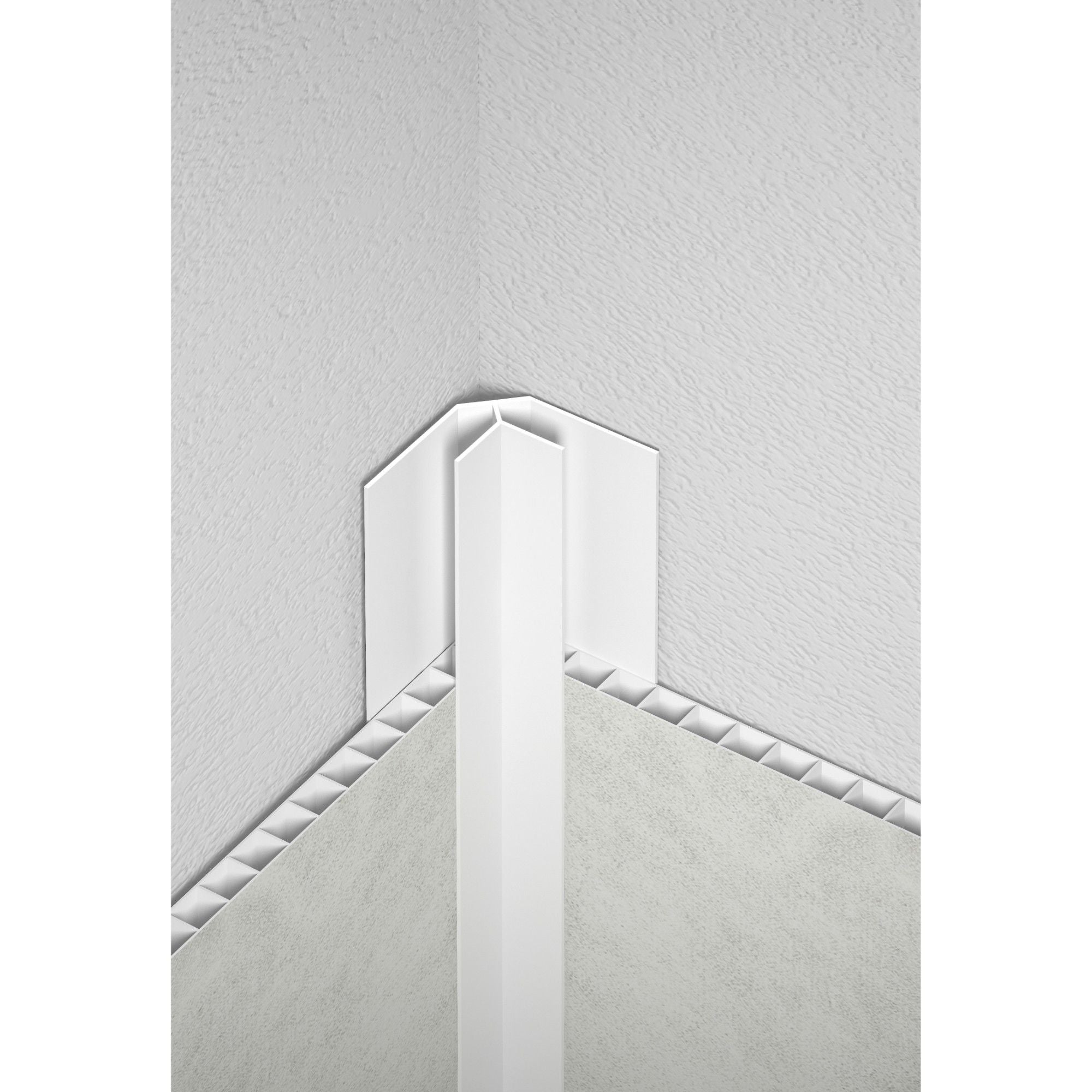 Profil colt interior B5, PVC, 8 x 12 x 2700 mm, alb