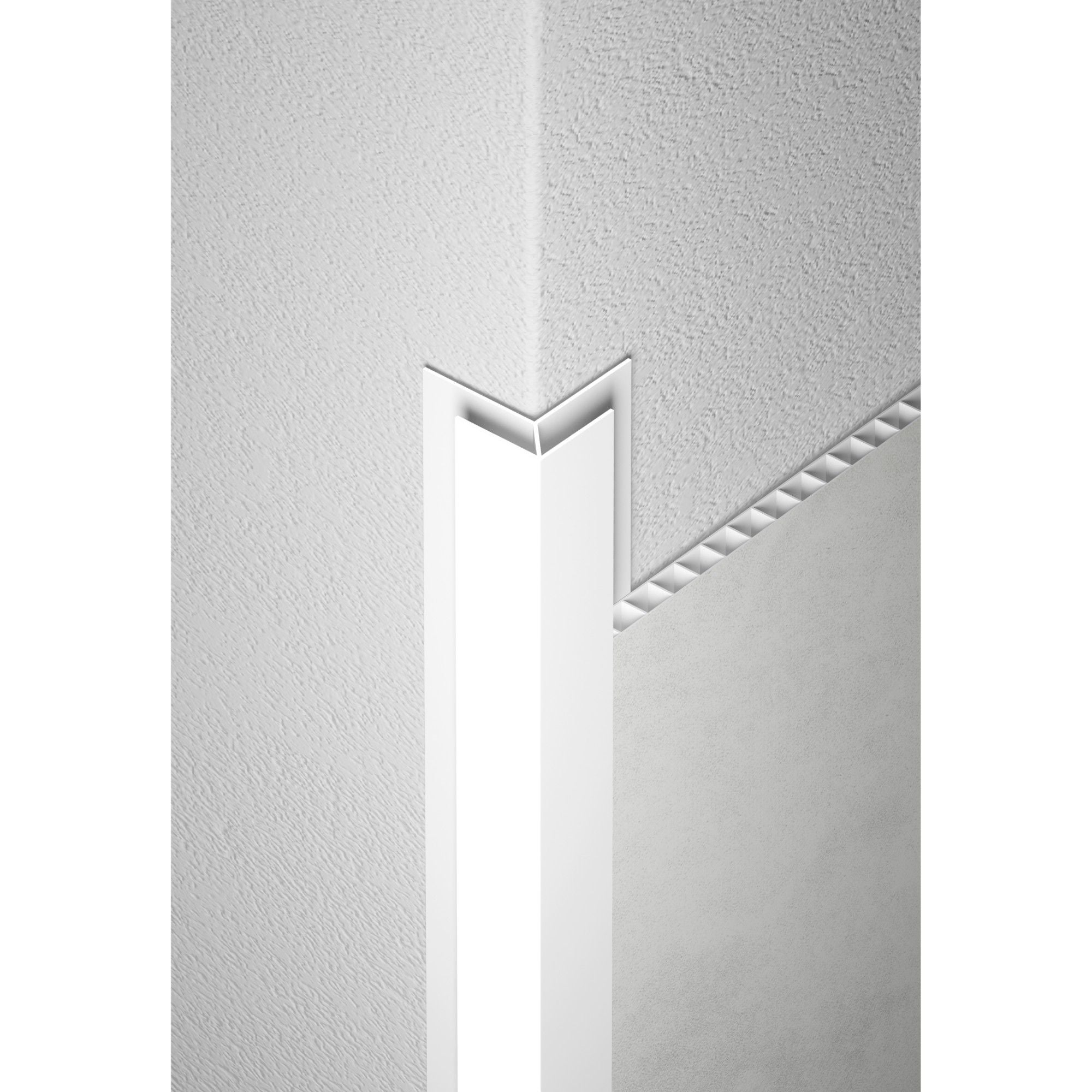 Profil colt exterior B1, PVC, 8 x 21 x 2700 mm, pin