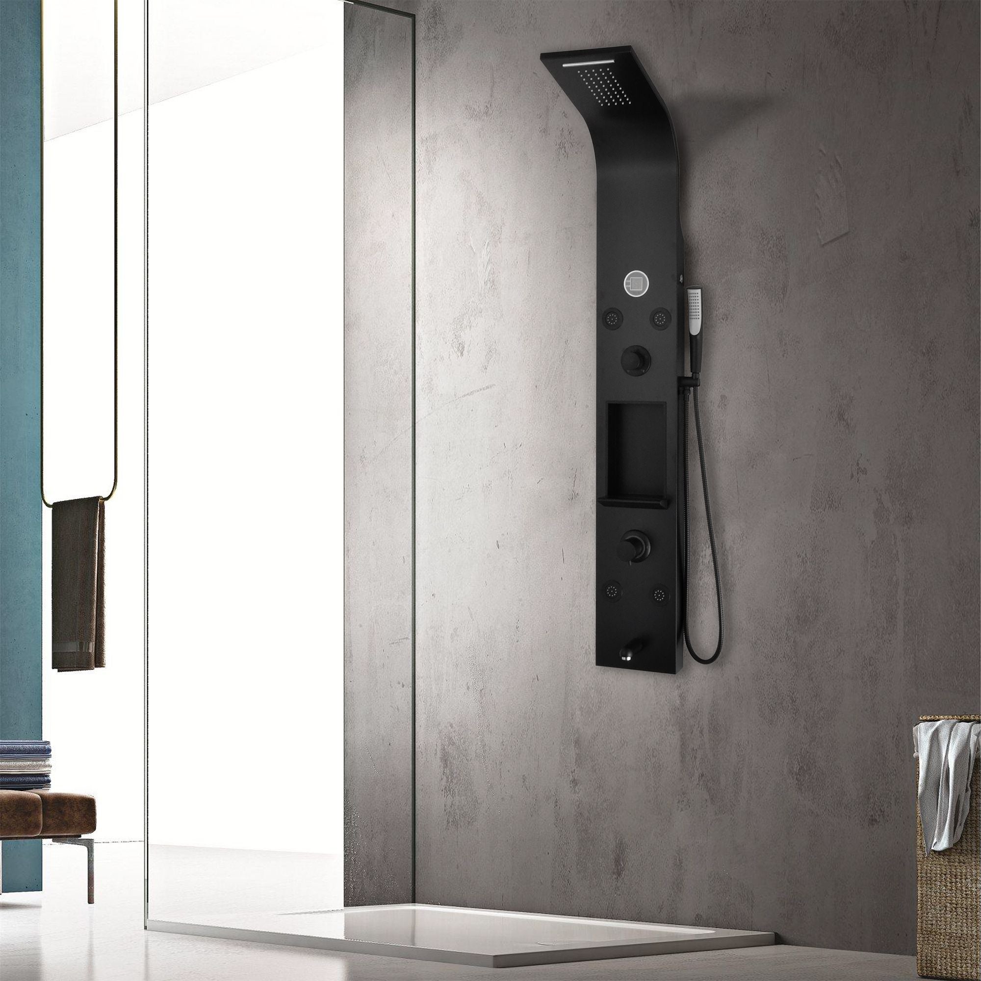 Panel dus Zaky, 1 functie, negru