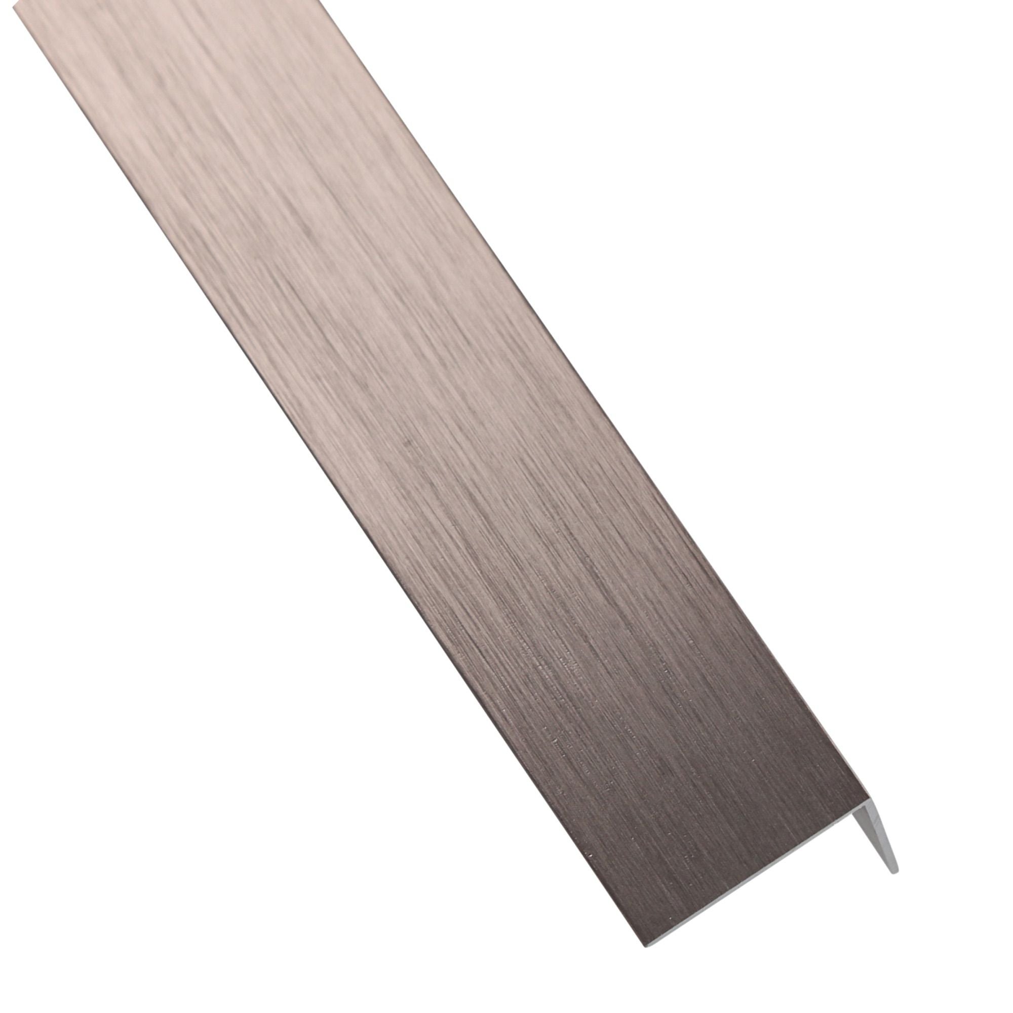Cornier aluminiu periat, 11 x 11 x 1 mm, L = 1 m