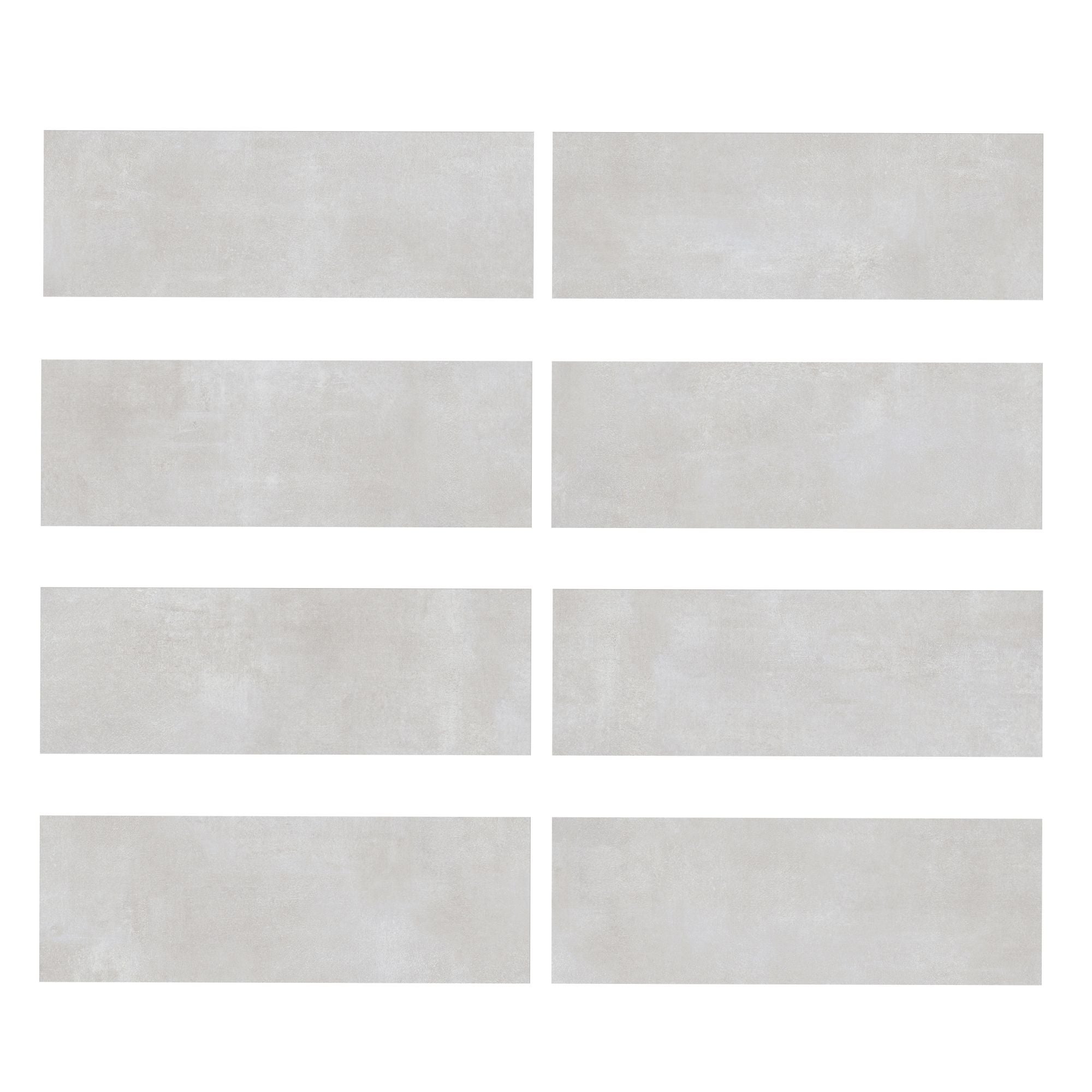 Faianta 25 x 75 cm, Artens Apply, aspect ciment/beton, alb, mat