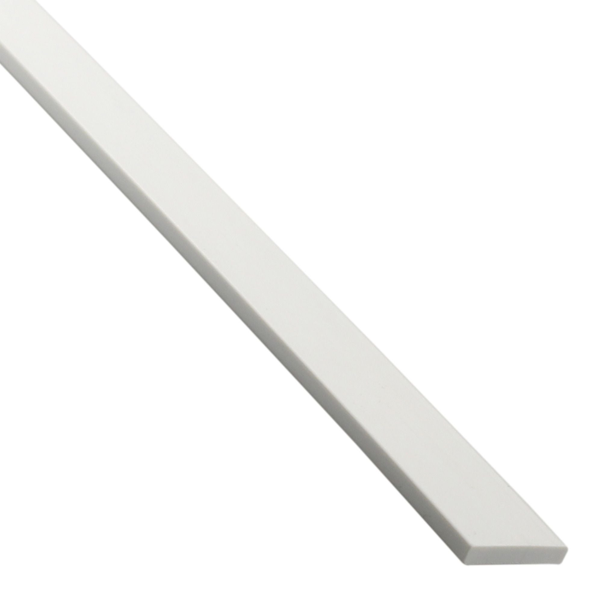 Platbanda PVC, 20 x 3 mm, L = 2.6 m, alba