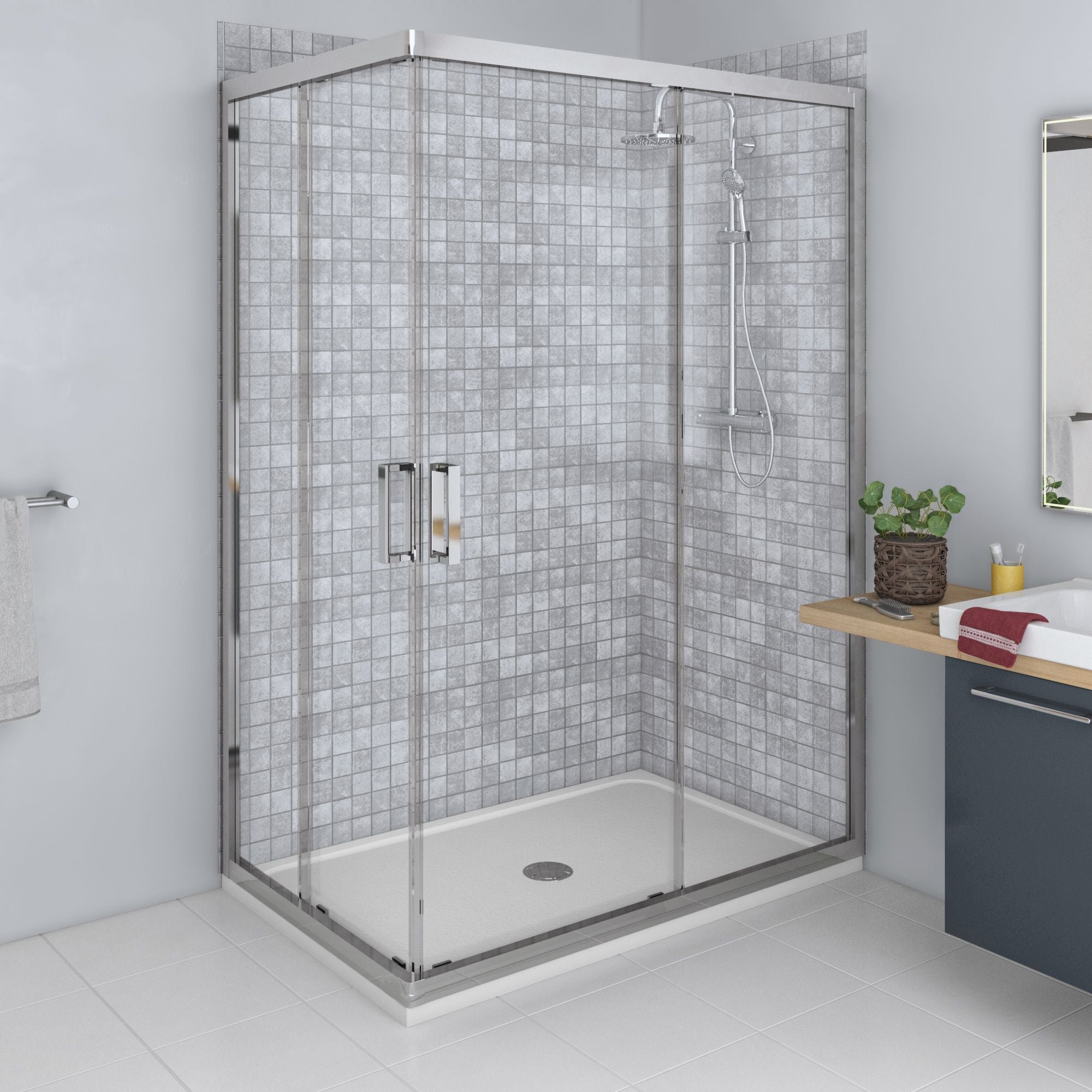 Cadita dus Sensea Easy, rectangulara, rasina, 140 x 90 cm