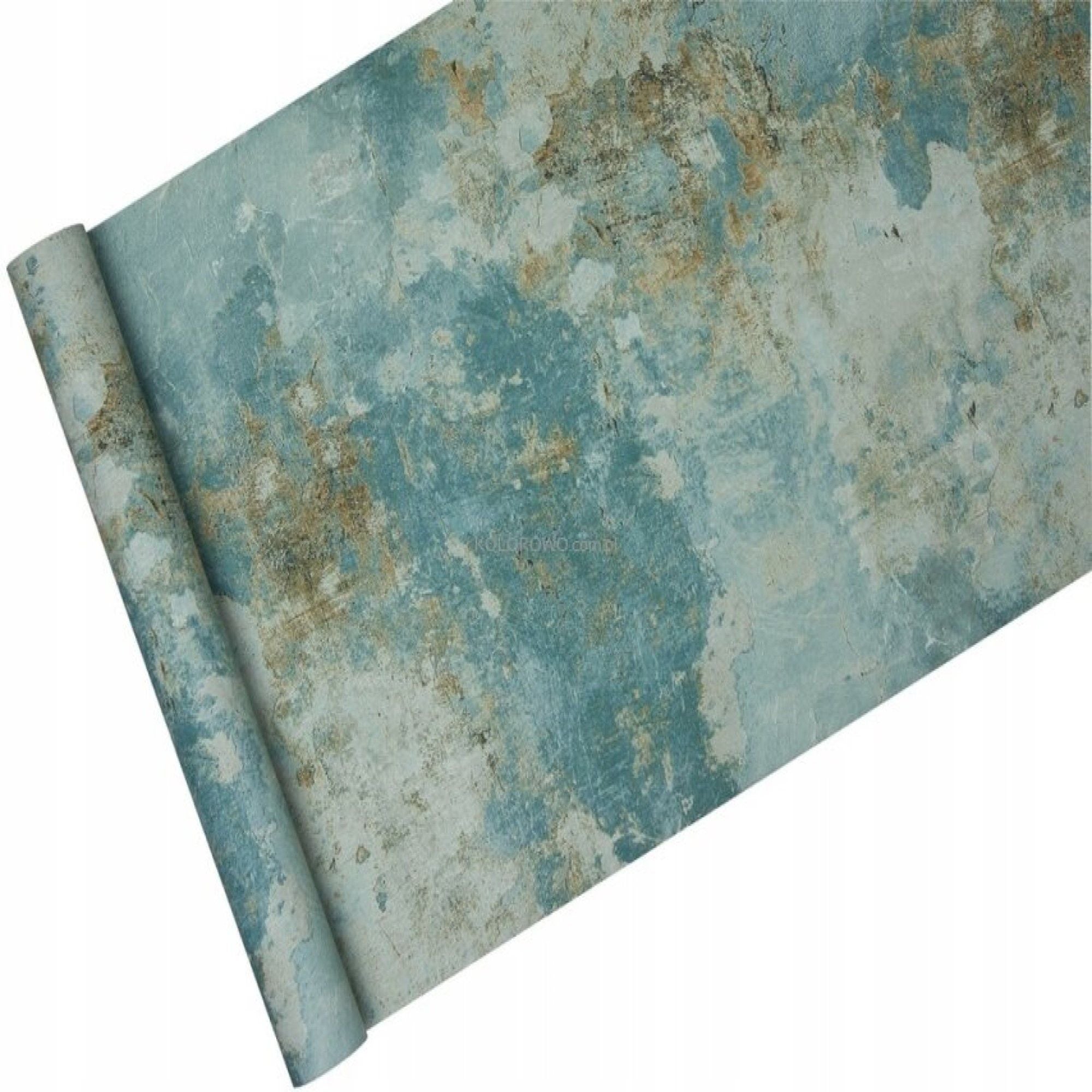 Tapet vinil Ciara, model tip beton/ciment, albastru, rola 10 x 0.53 m