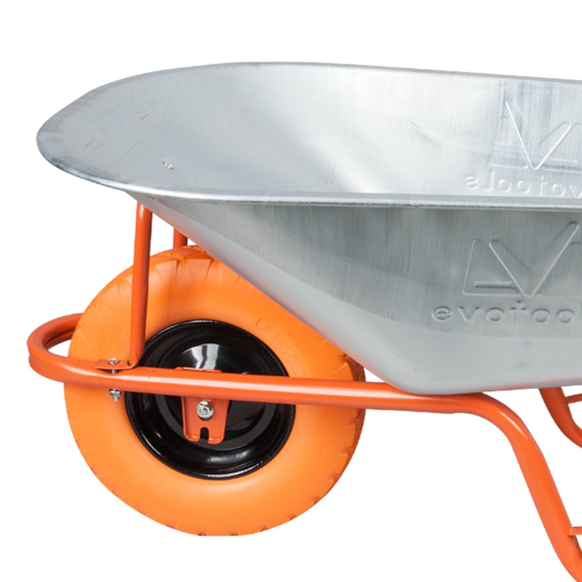 Roaba profesionala Evotools, cuva din otel zincat, roata poliuretan ...