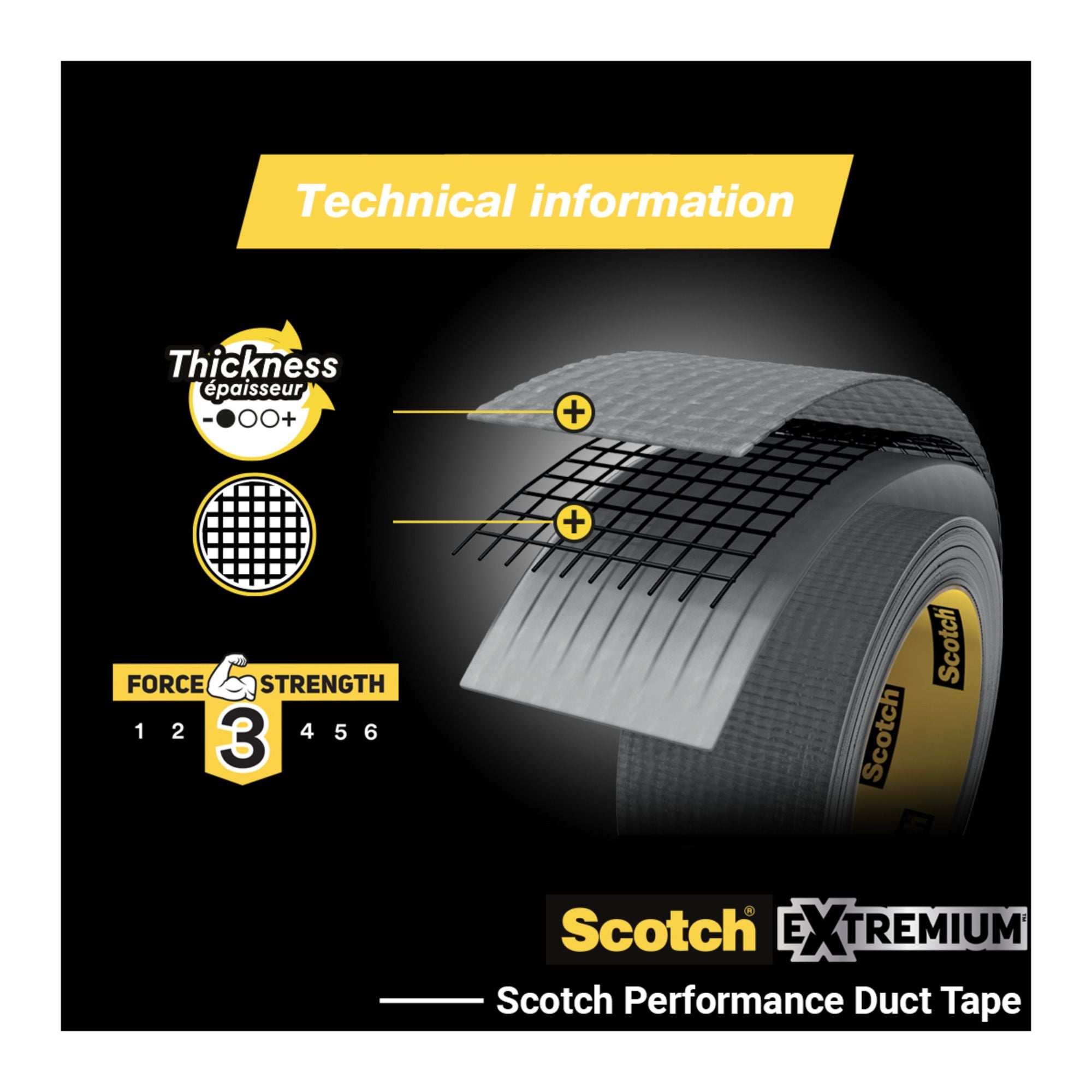 Banda de reparare Scotch, universala, 48 mm x 25 m, neagra