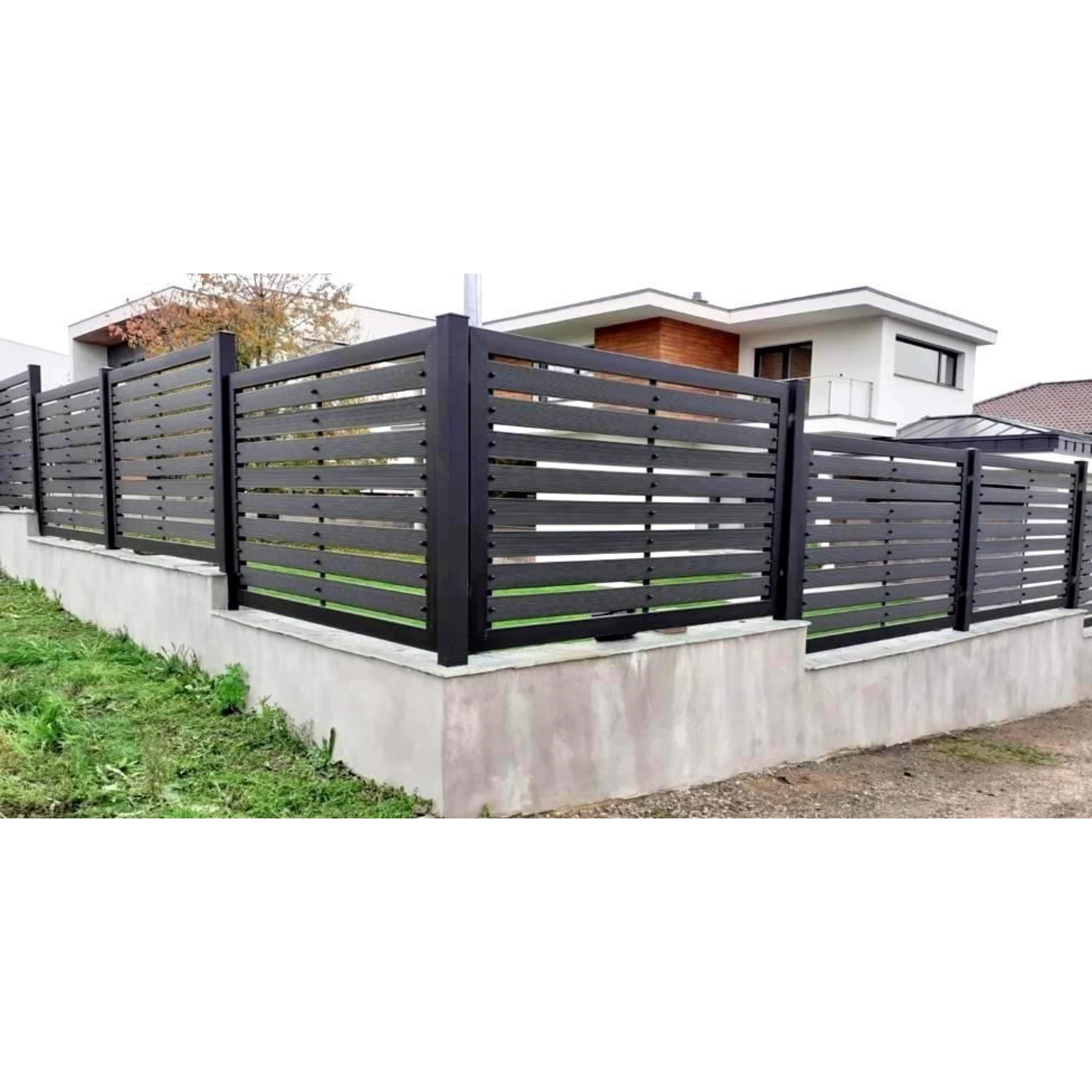 Scandura WPC pentru gard, 2000 x 120 x 24 mm, gri mat