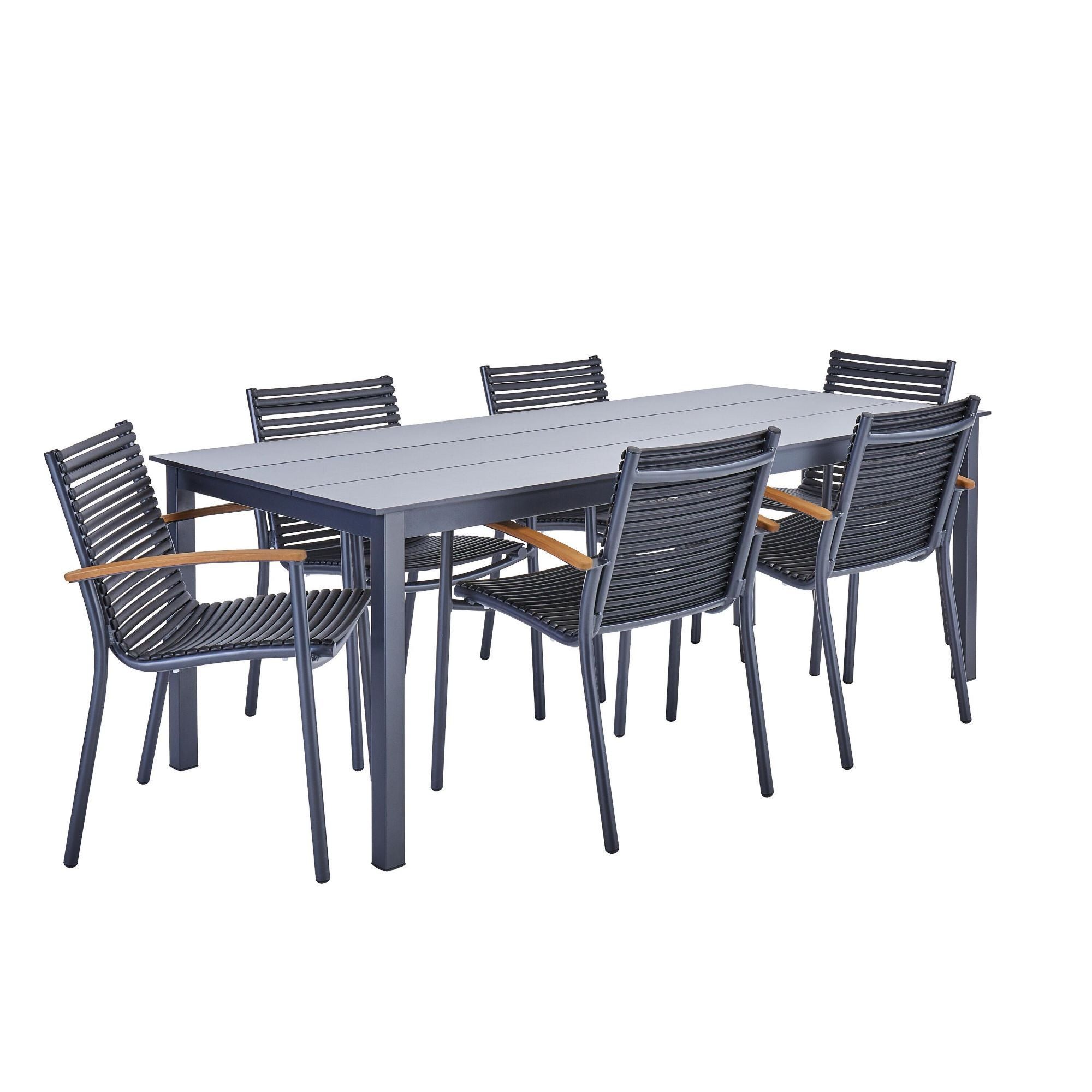 Masa gradina Naterial Dora II, pentru 8 persoane, aluminiu, 206 x 89 x ...