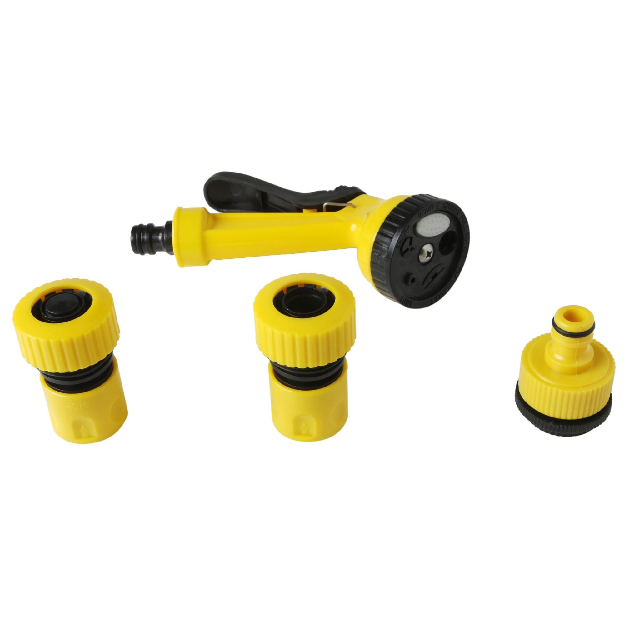 Pistol de stropit, cu 5 jeturi si 3 conectori, 19 mm