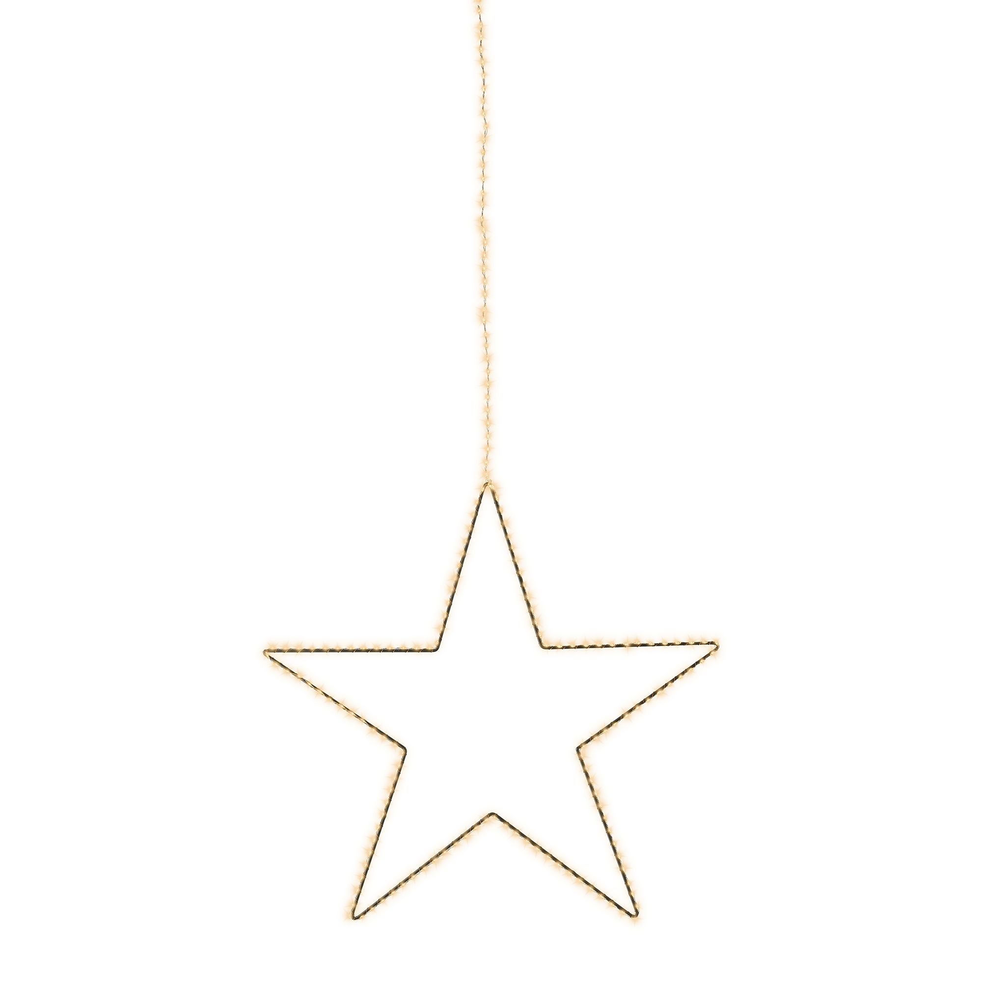 Decoratiune Craciun, model stea, 130 LED-uri, Ø 58 cm, lumina galbena