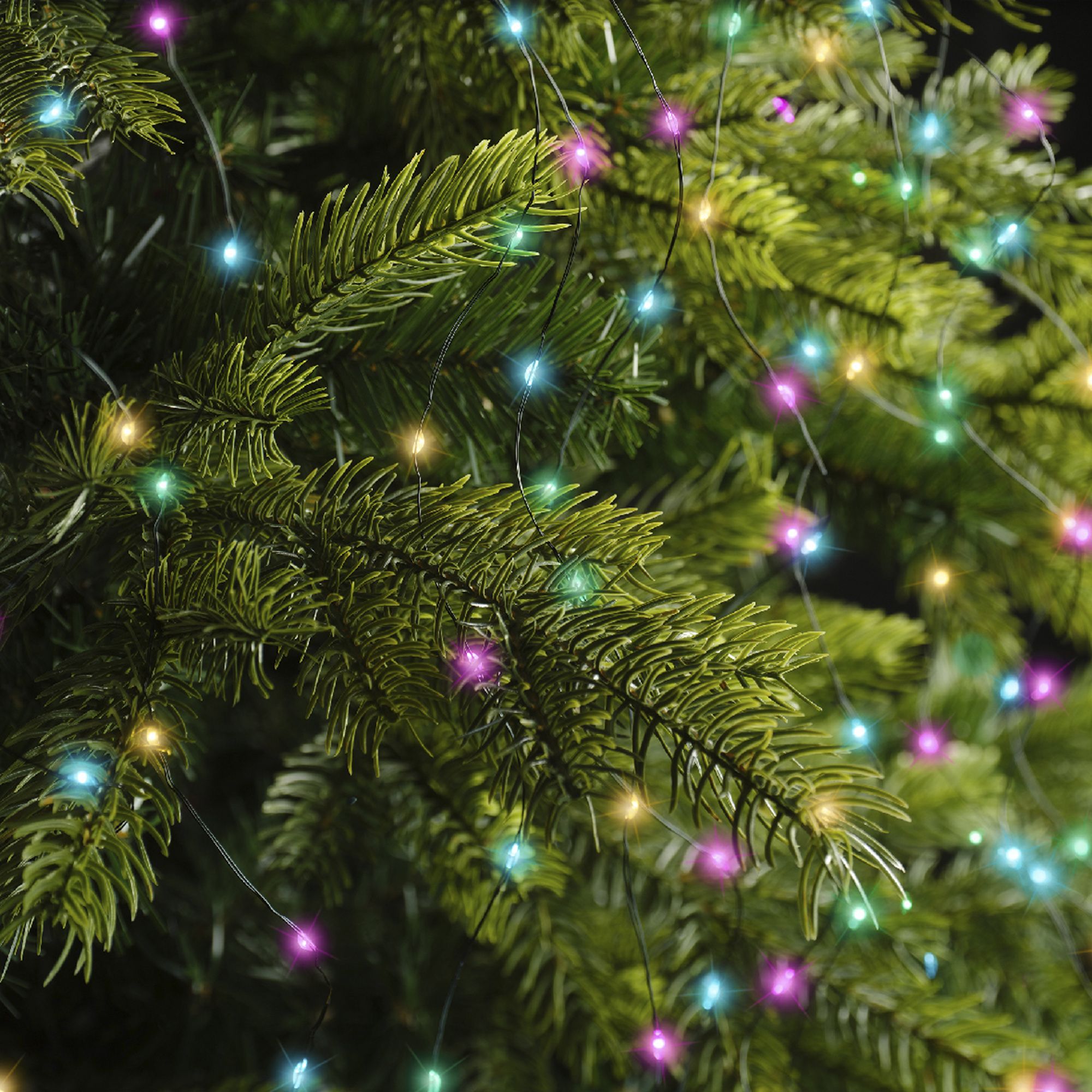 Instalatie de Craciun, Lumineo, tip cascada, 408 micro LED-uri, lungime ...