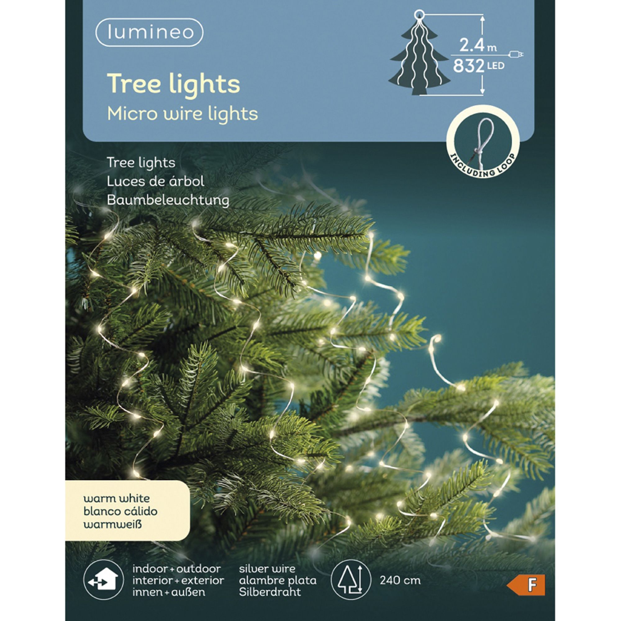 Instalatie de Craciun, Lumineo, tip cascada, 832 micro LED-uri, lungime ...