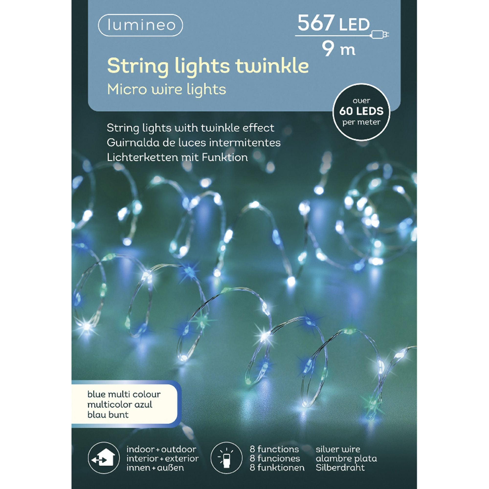 Instalatie de Craciun, Lumineo, tip sir, 567 micro LED-uri, lungime 9 m ...