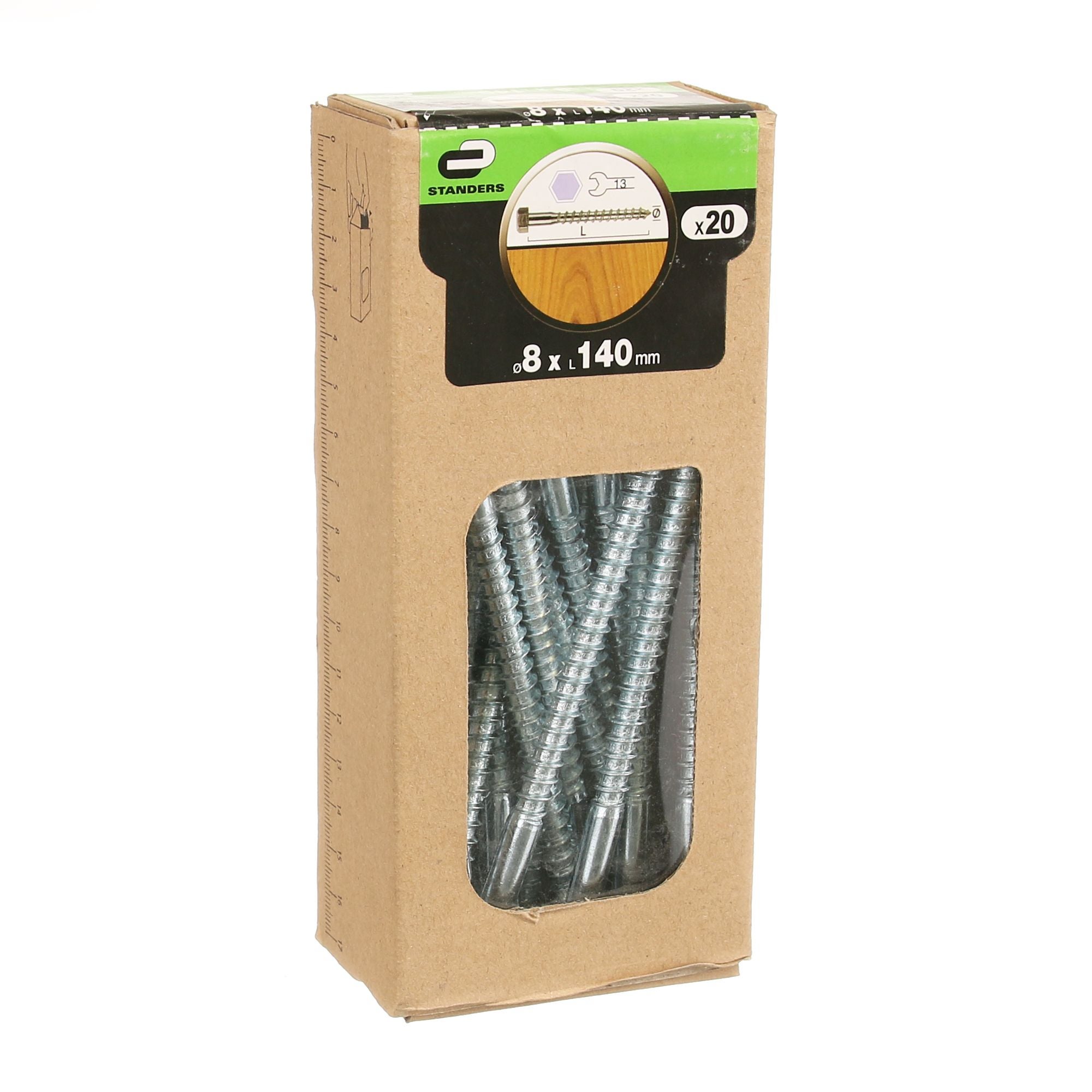 Surub metric hexagonal 8 x 140 mm cutie 20 buc