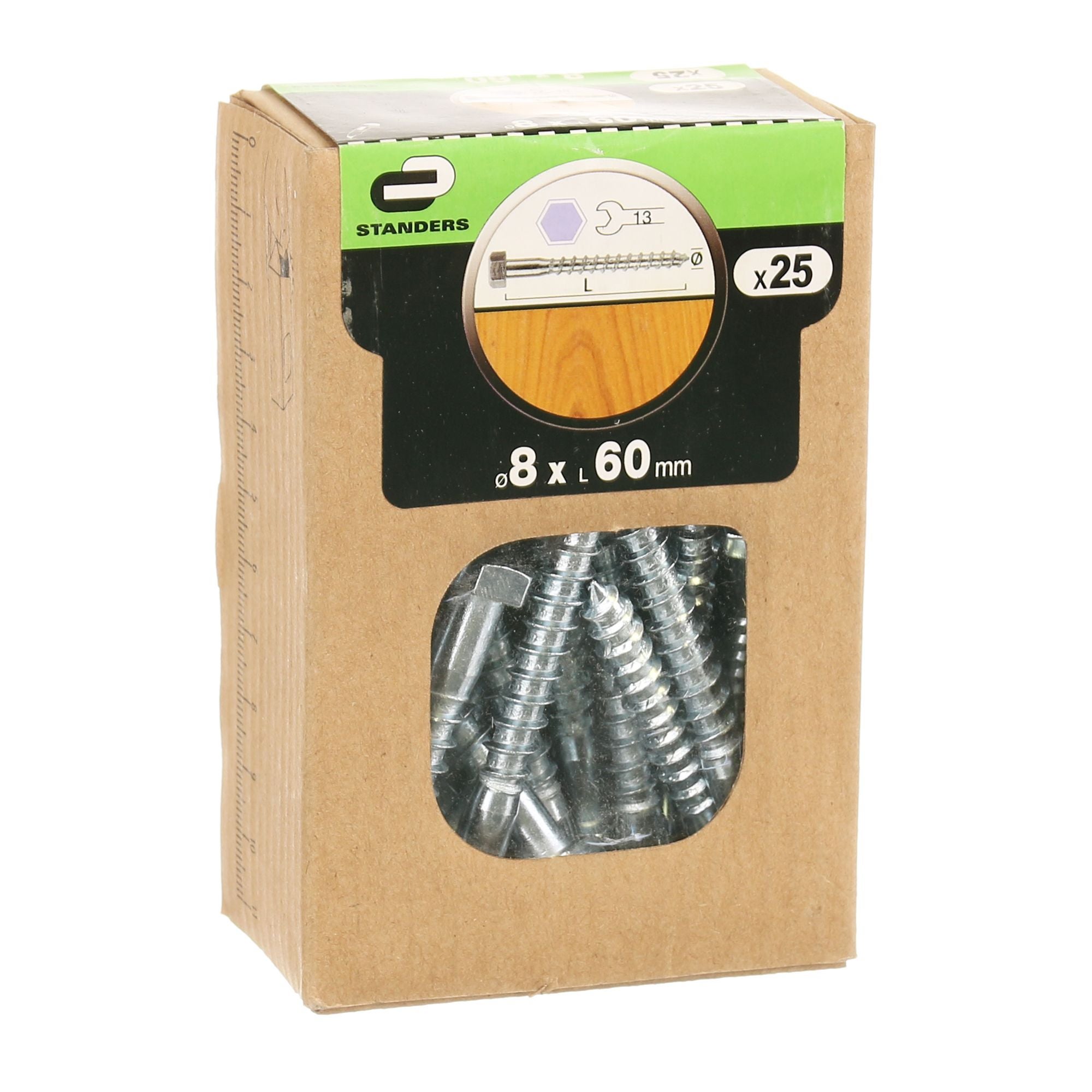 Surub metric hexagonal 8 x 60 mm cutie 25 buc