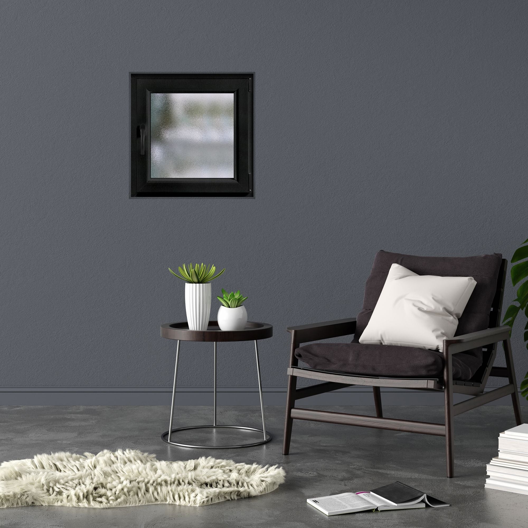 Fereastra PVC termopan, 5 camere, 56 x 56 cm, deschidere dubla, dreapta ...