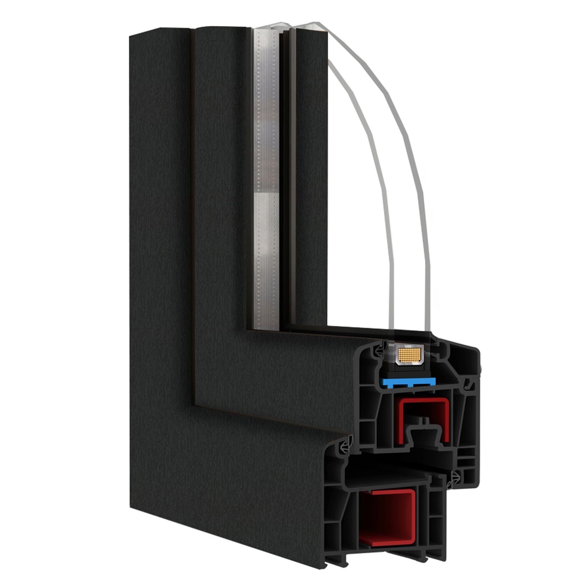 Fereastra PVC termopan, 5 camere, 56 x 86 cm, deschidere dubla, dreapta ...