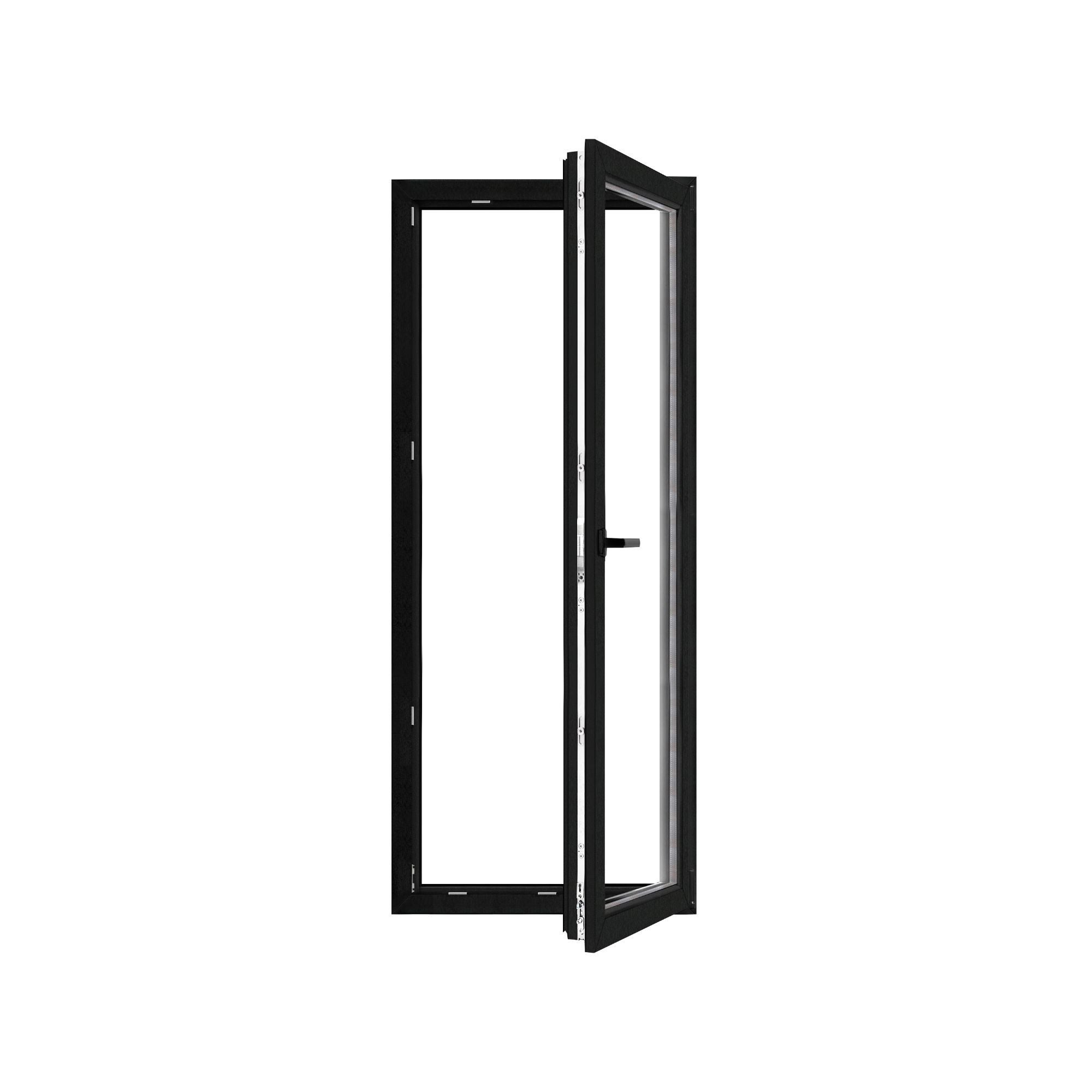 Usa PVC balcon, 5 camere, 86 x 204 cm, deschidere dubla, dreapta, gri ...