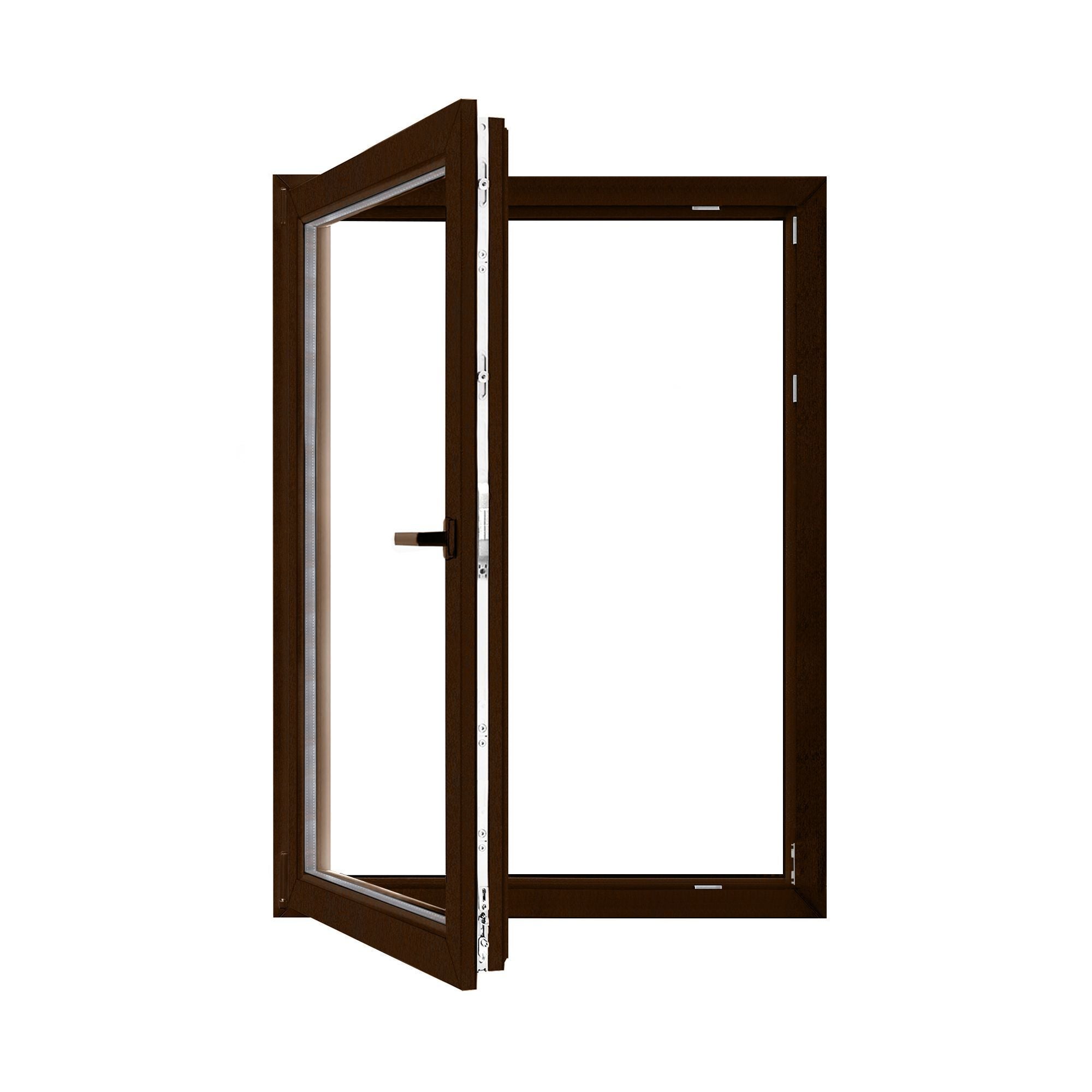 Fereastra PVC termopan, 5 camere, 86 x 116 cm, deschidere dubla, stanga ...