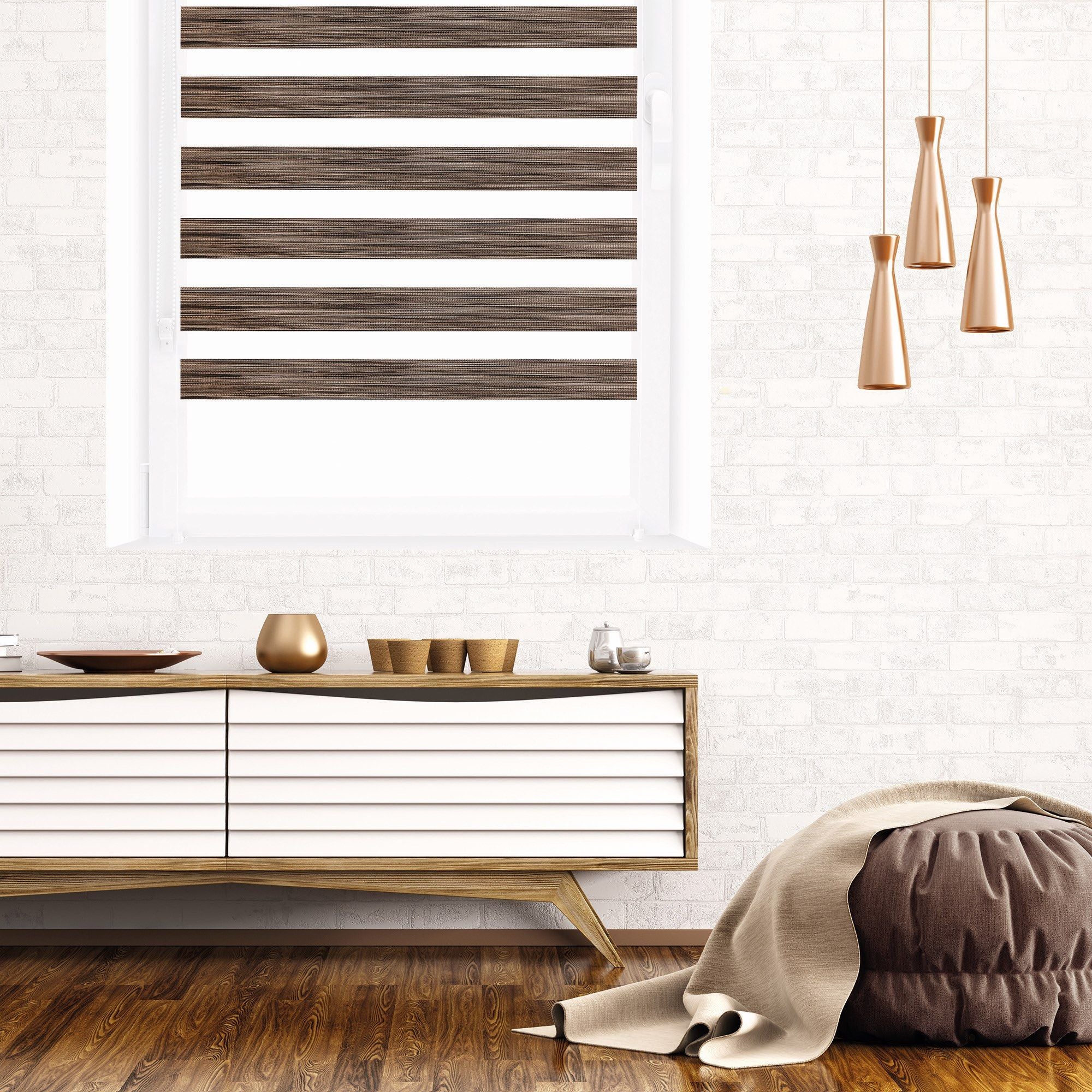 Roleta zi/noapte 57 x 150 cm maro