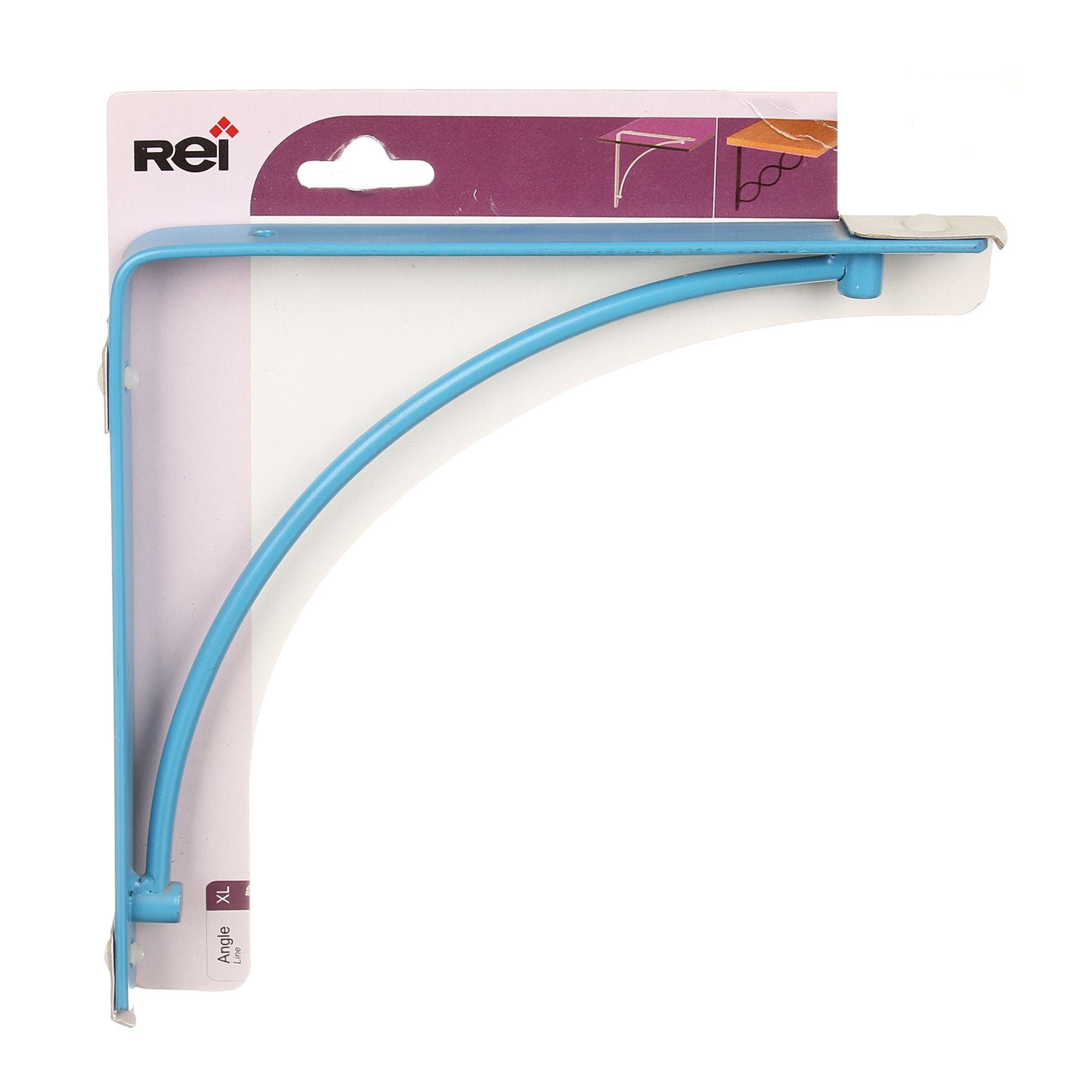 Suport raft, model semicerc, 200 mm, bleu