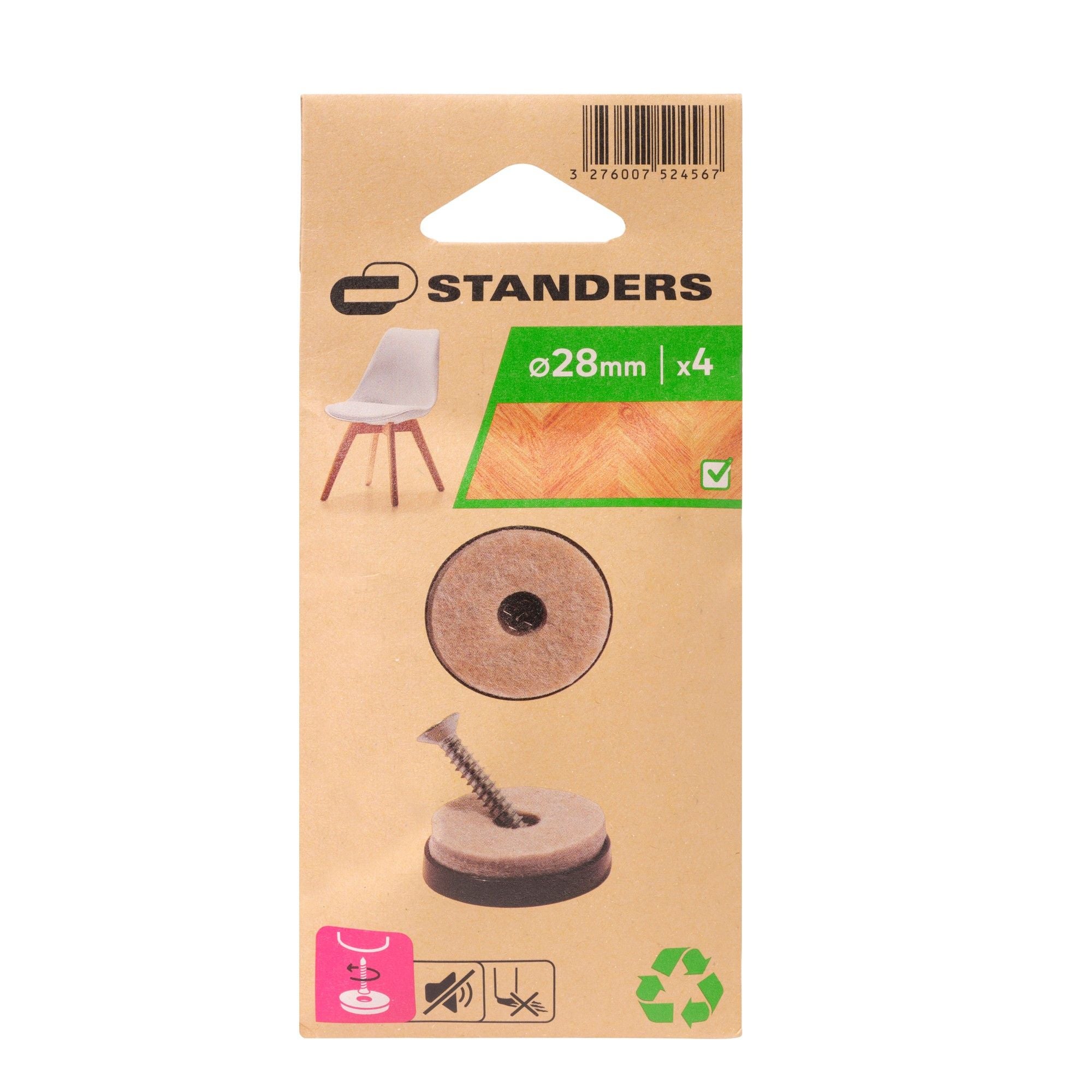 Protectie pardoseala pentru mobila, Standers, pasla, cu surub, Ø 28 mm ...