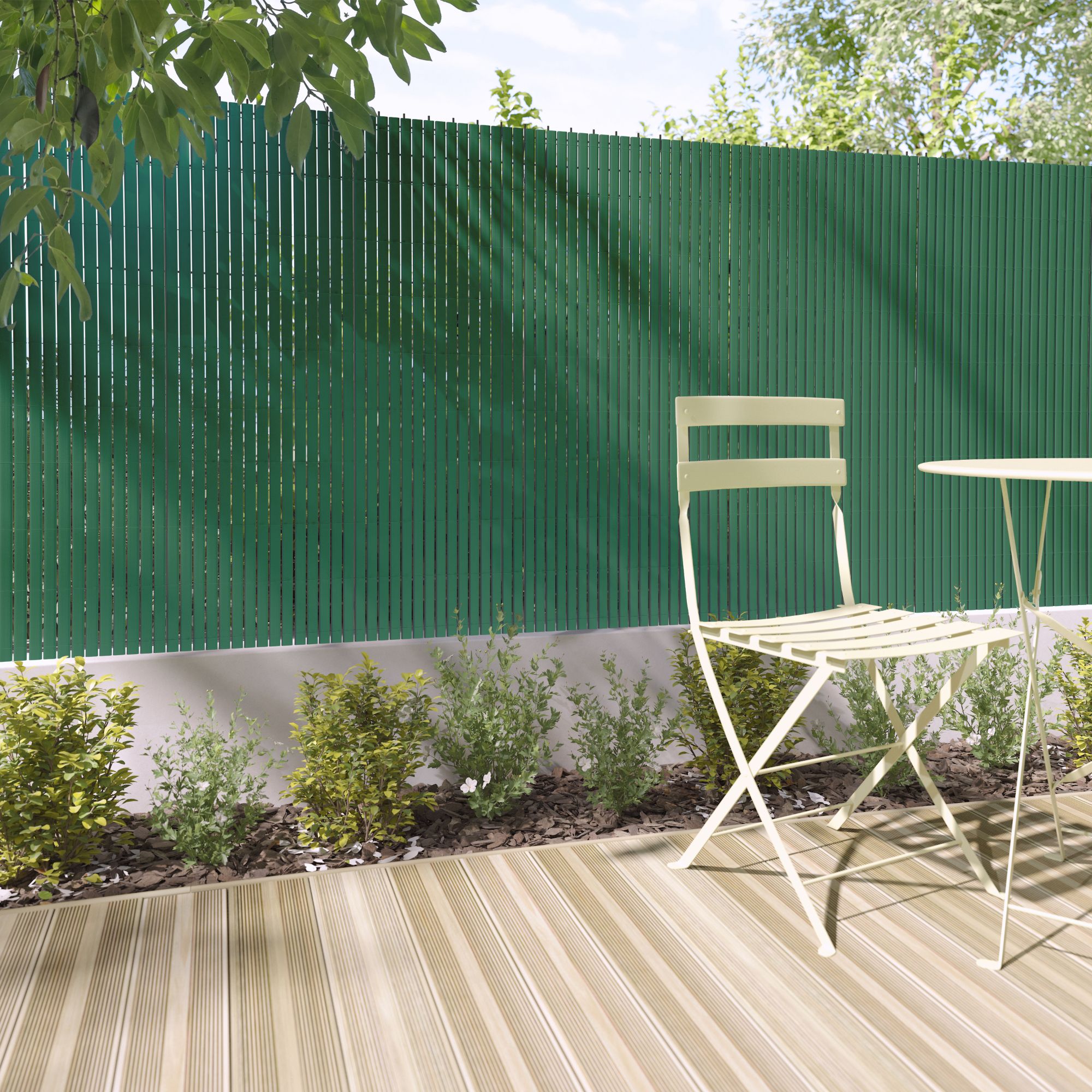 Protectie vizuala gradina si balcon, PVC, 500 x 200 cm, verde