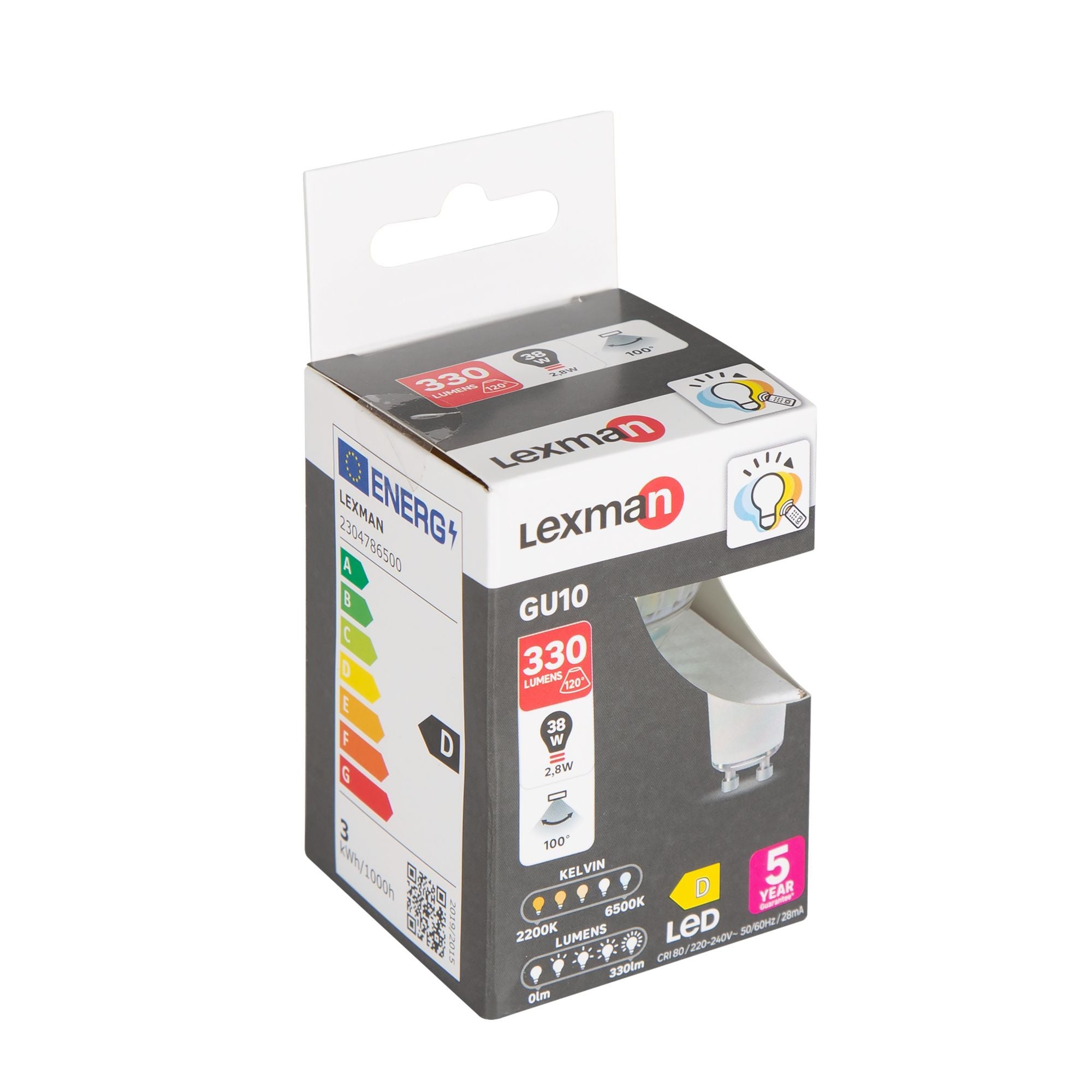 Bec LED Lexman, GU10, 2.8 W, dimabil, cu schimbarea temperaturii de ...