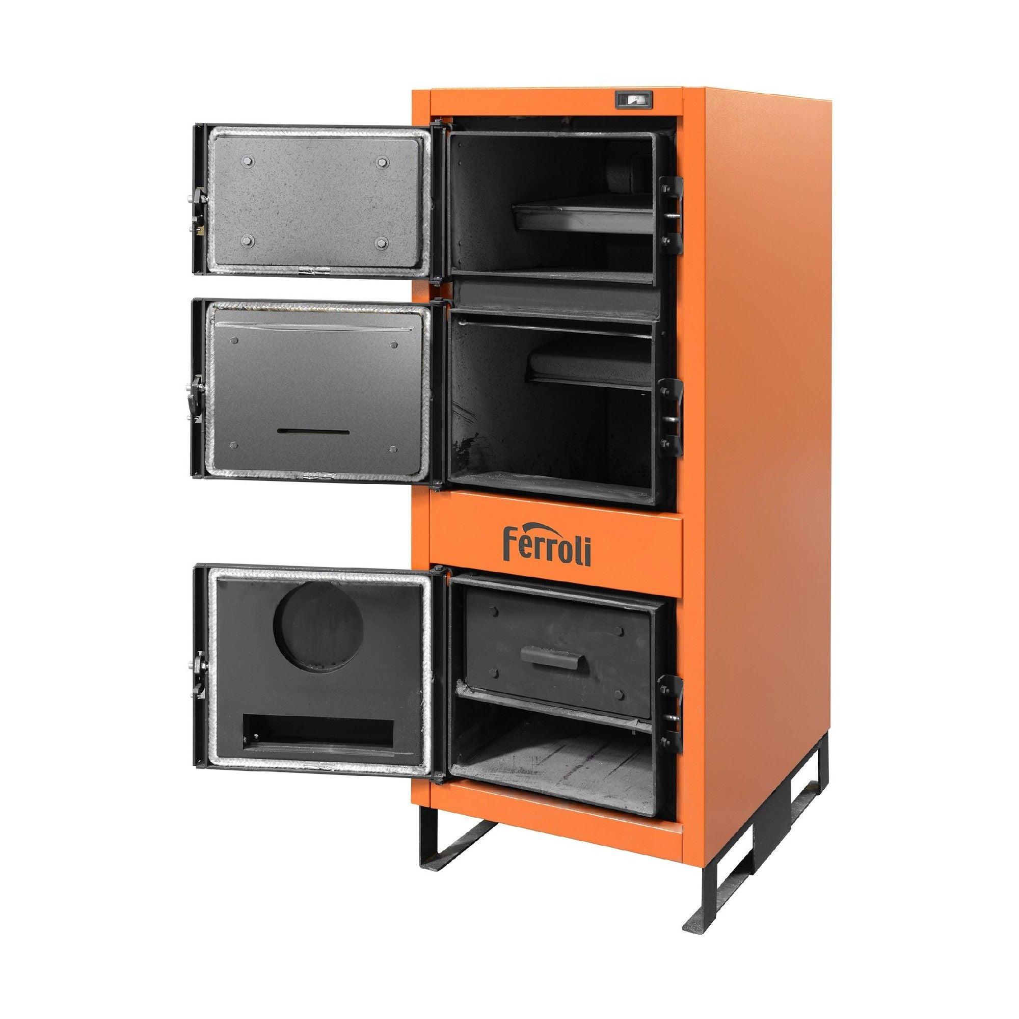 Centrala pe combustibil solid Ferroli JAR, otel, ardere conventionala, 25kW