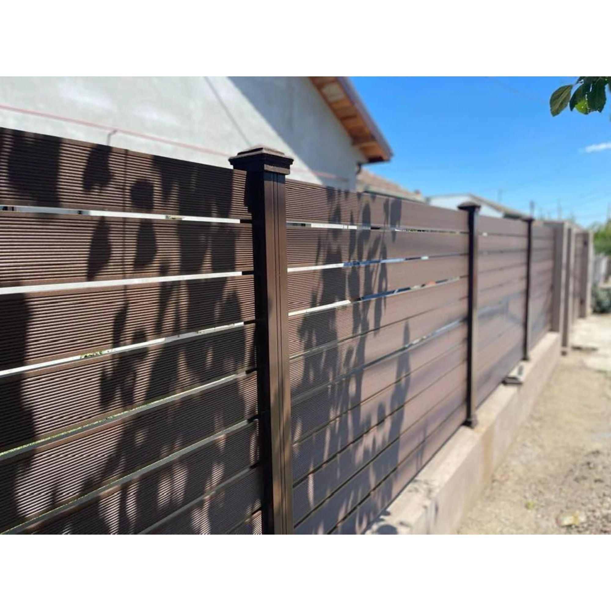 Scandura WPC pentru gard, 2000 x 110 x 20 mm, maro