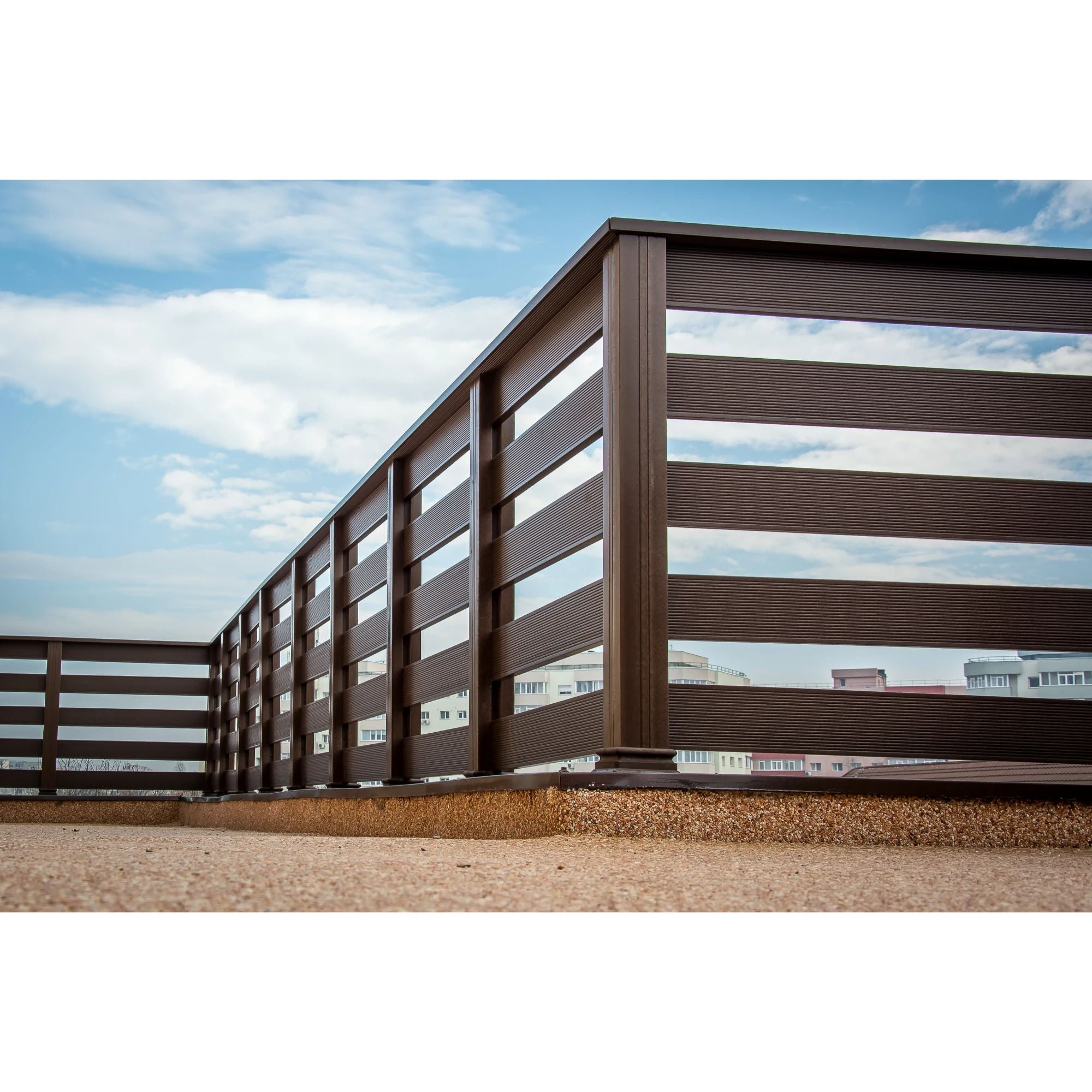 Scandura WPC pentru gard, 2000 x 120 x 24 mm, maro, aspect mat