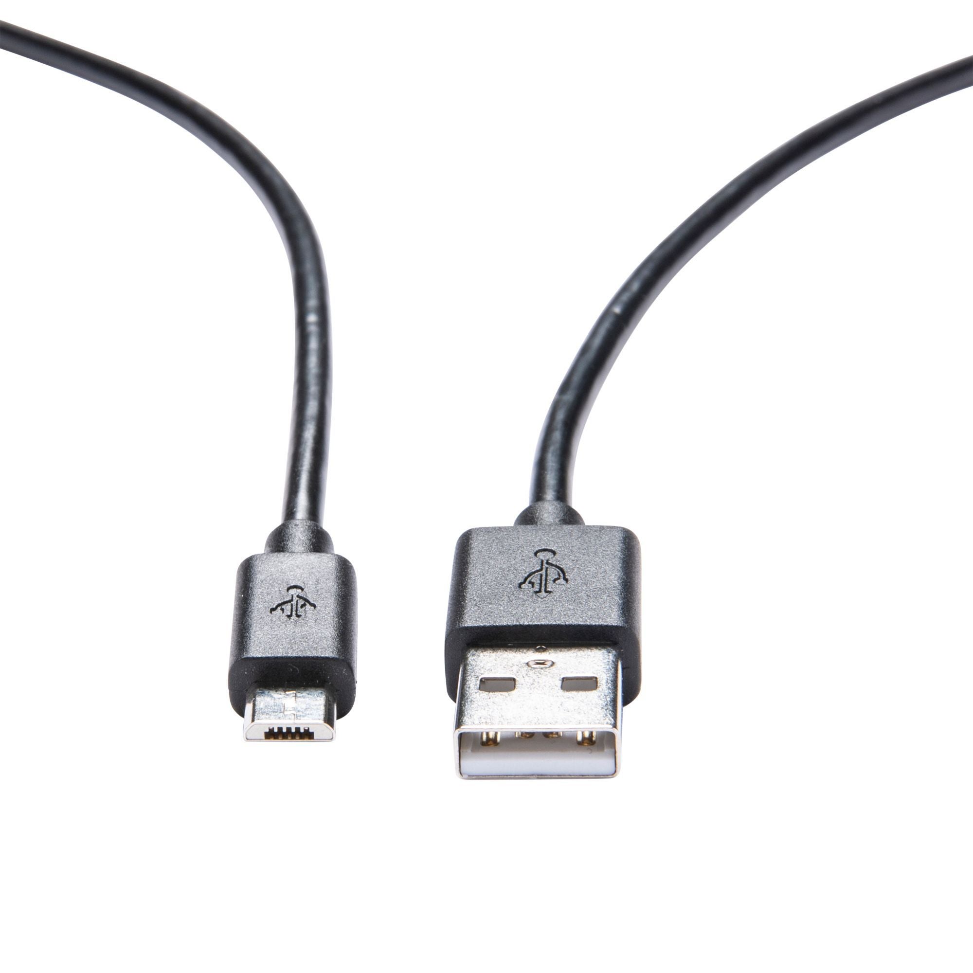 Cablu USB Lexman, micro USB - USB tip A, cauciuc, 2 m, negru
