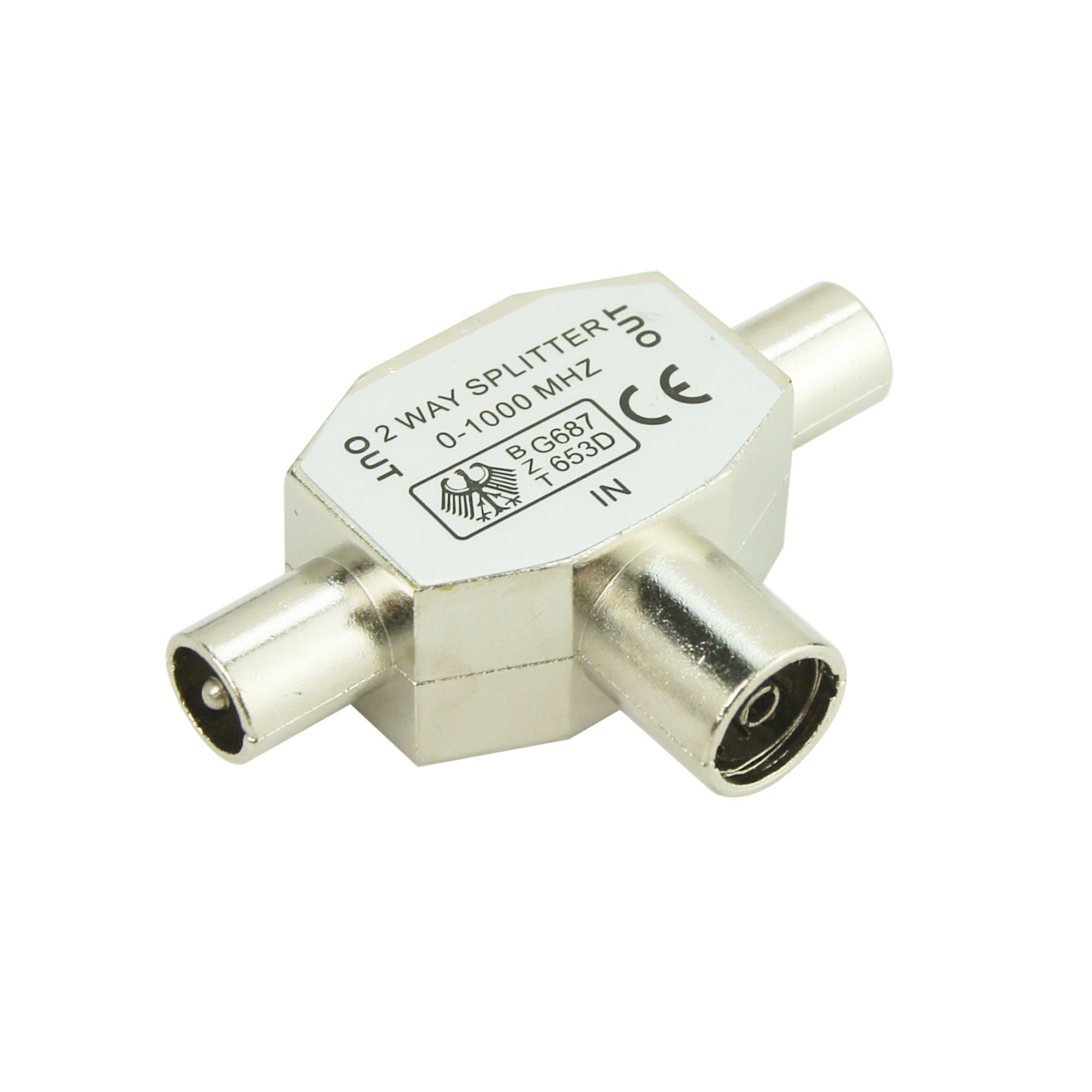 Mufa pentru cablu TV Lexman, in forma de T, coaxial, 9.52 mm, 1 mama ...