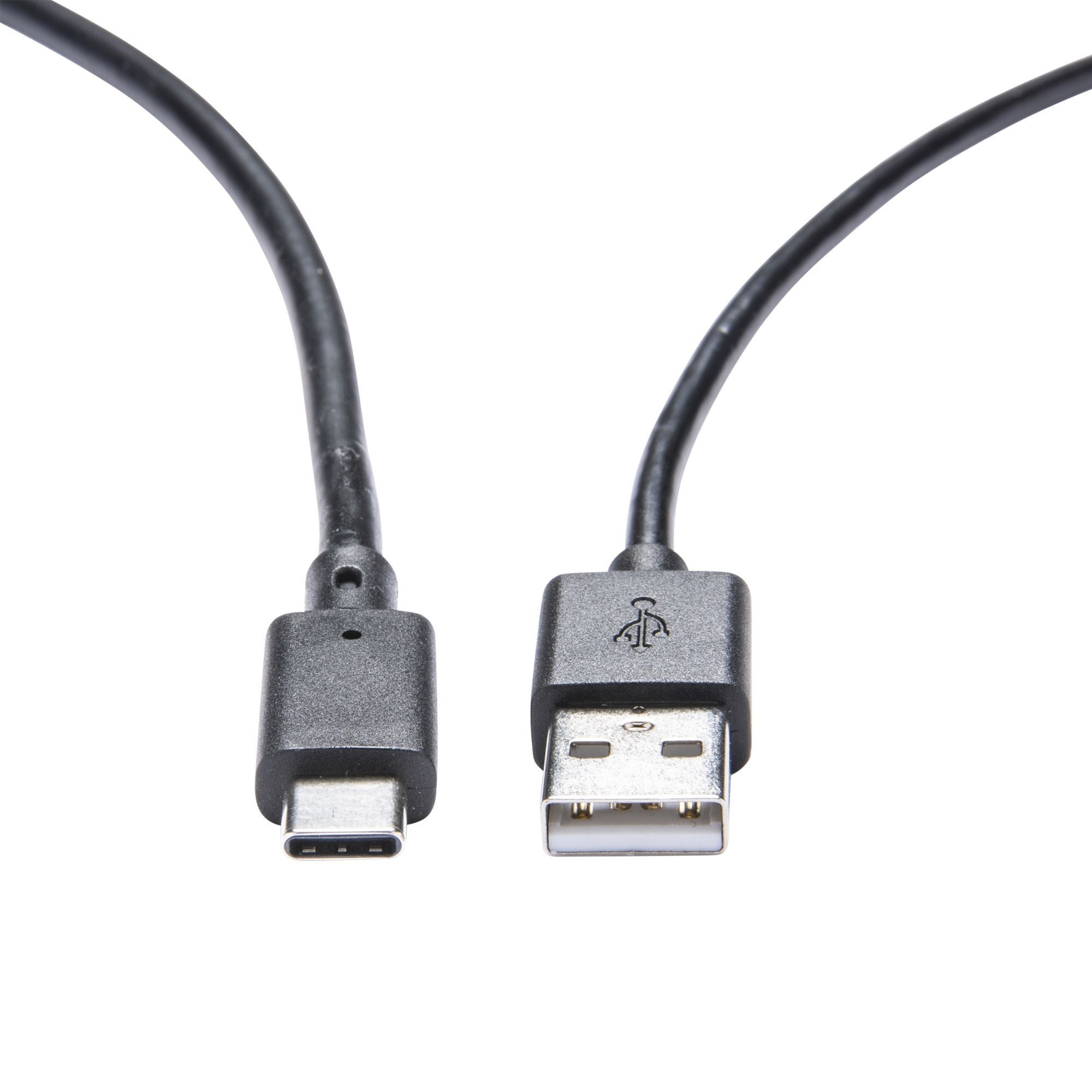 Cablu USB Lexman, USB tip A 2.0 - USB tip C 2.0, cauciuc/cupru, 2 m, negru
