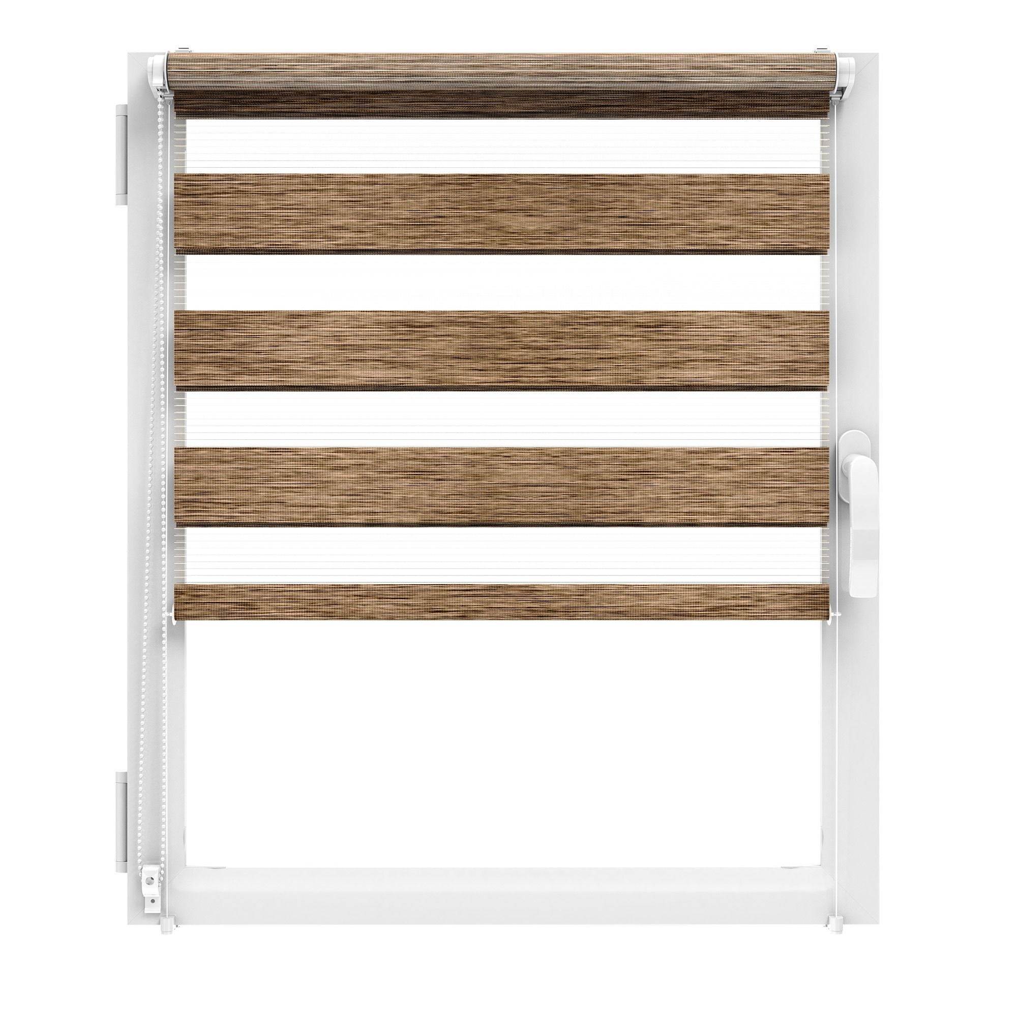 Roleta textila de zi/noapte Naturalle, 61.5 x 150 cm, maro