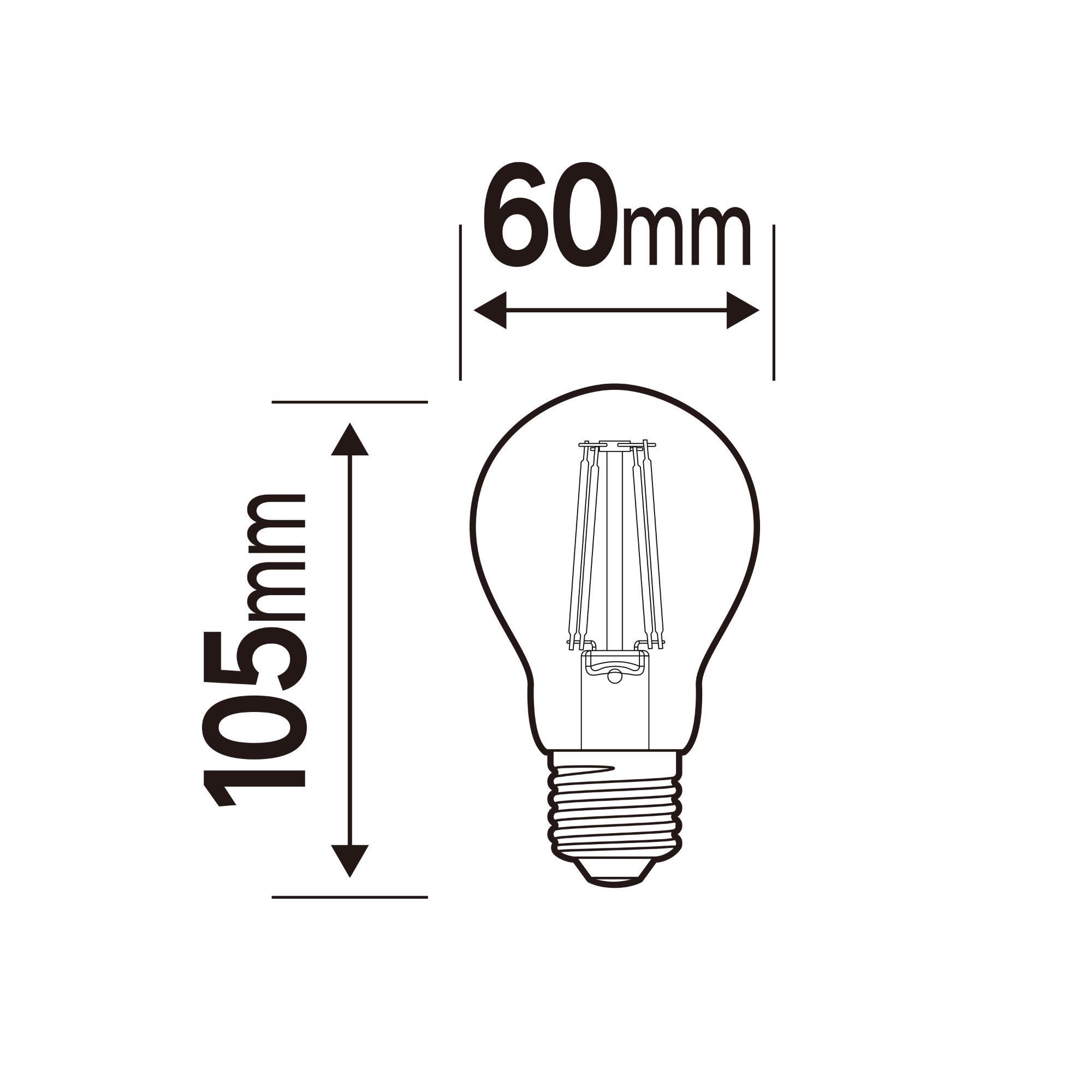 Bec LED Lexman, E27, A60, 11 W, alb neutru, 4000K, 1521 lm, filament clar
